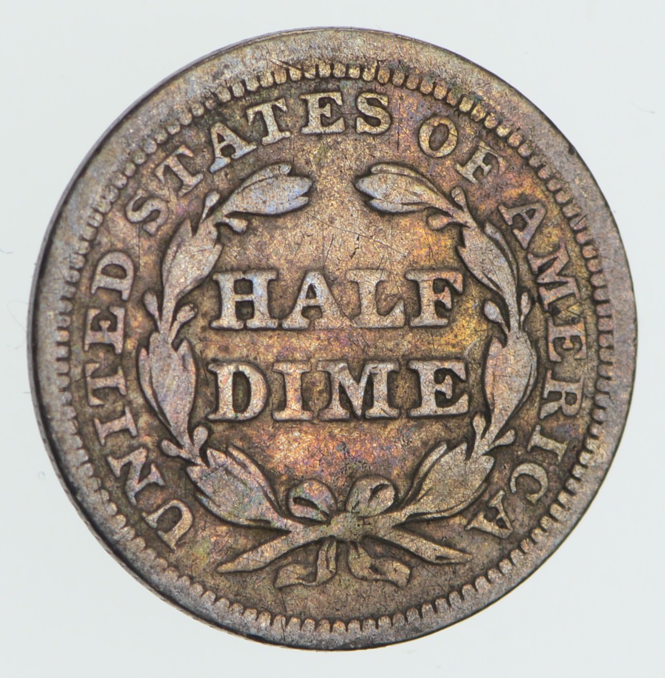 Great Detail HALF Dime - 1857 Seated Liberty Half Dime - Early American Type Coin | Property Room