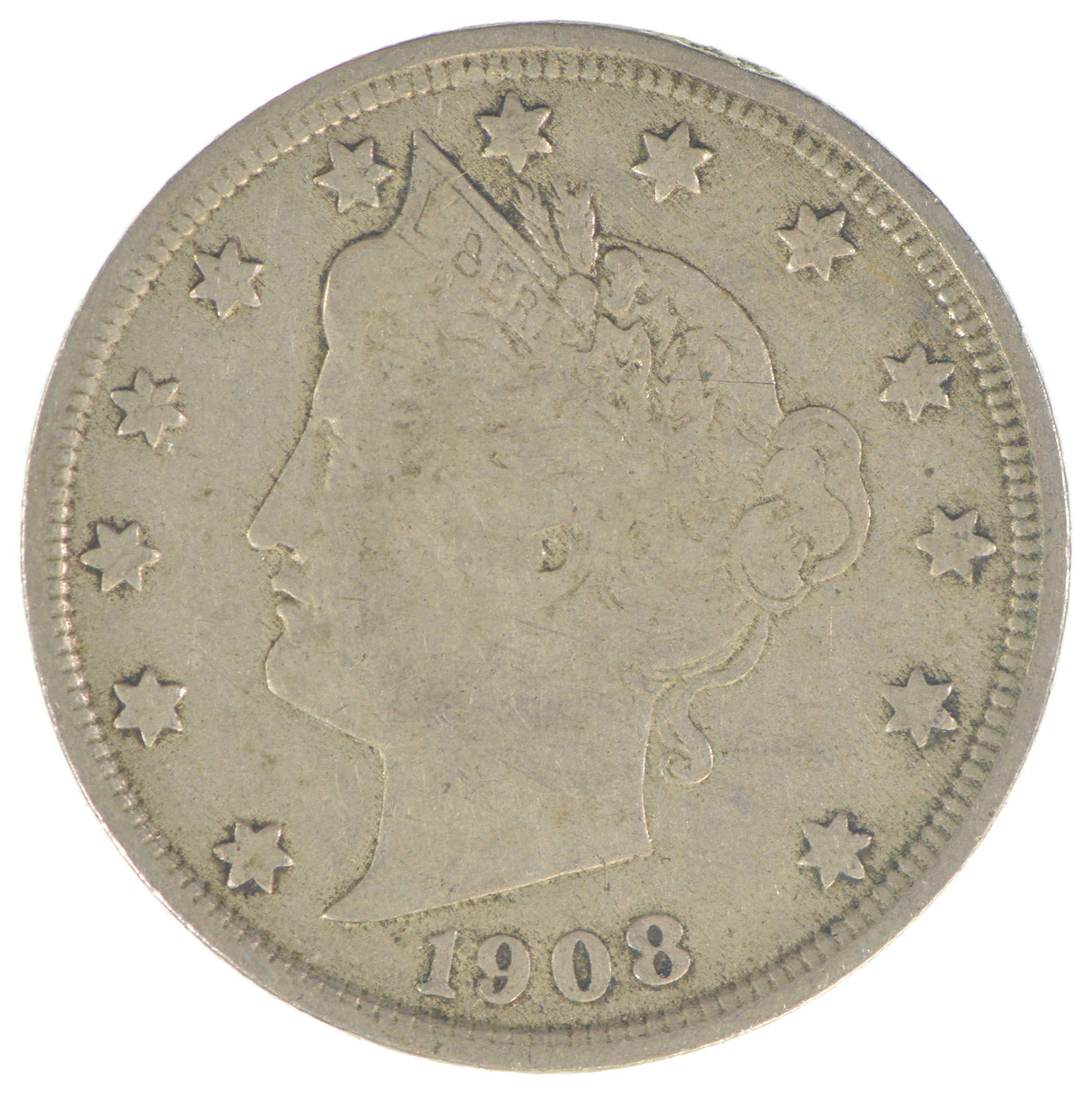 Great Detail In Liberty - 1908 Liberty V Nickel - Tough In High Grades ...