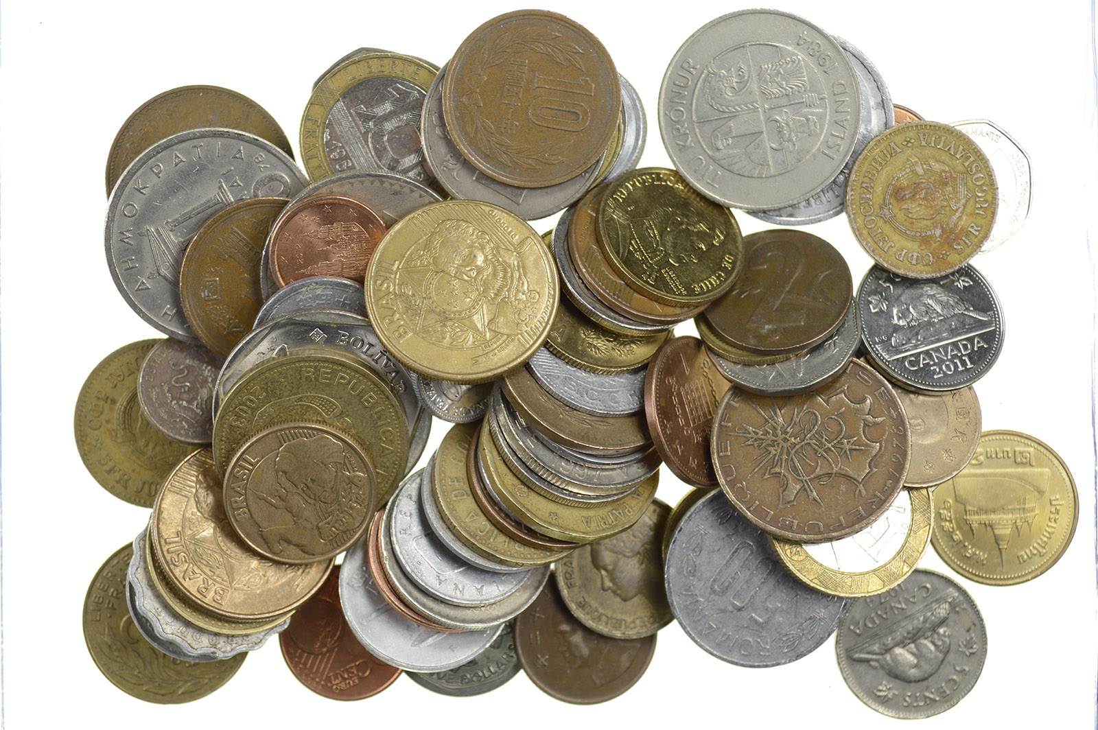 HAND Full of Mixed World Coins - Collection Great Lot Mix Bulk ...