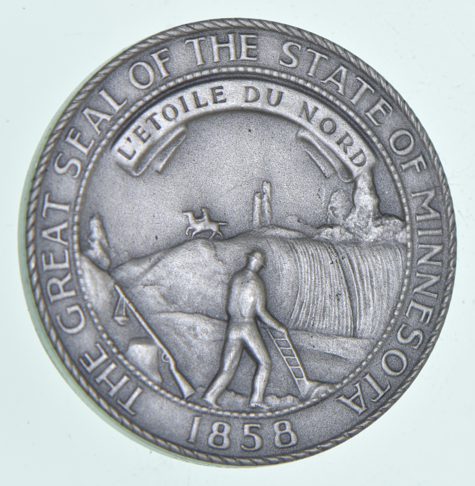 HIGH RELIEF Great Seal Of Minnesota Medallic Arts .999 Silver Round ...