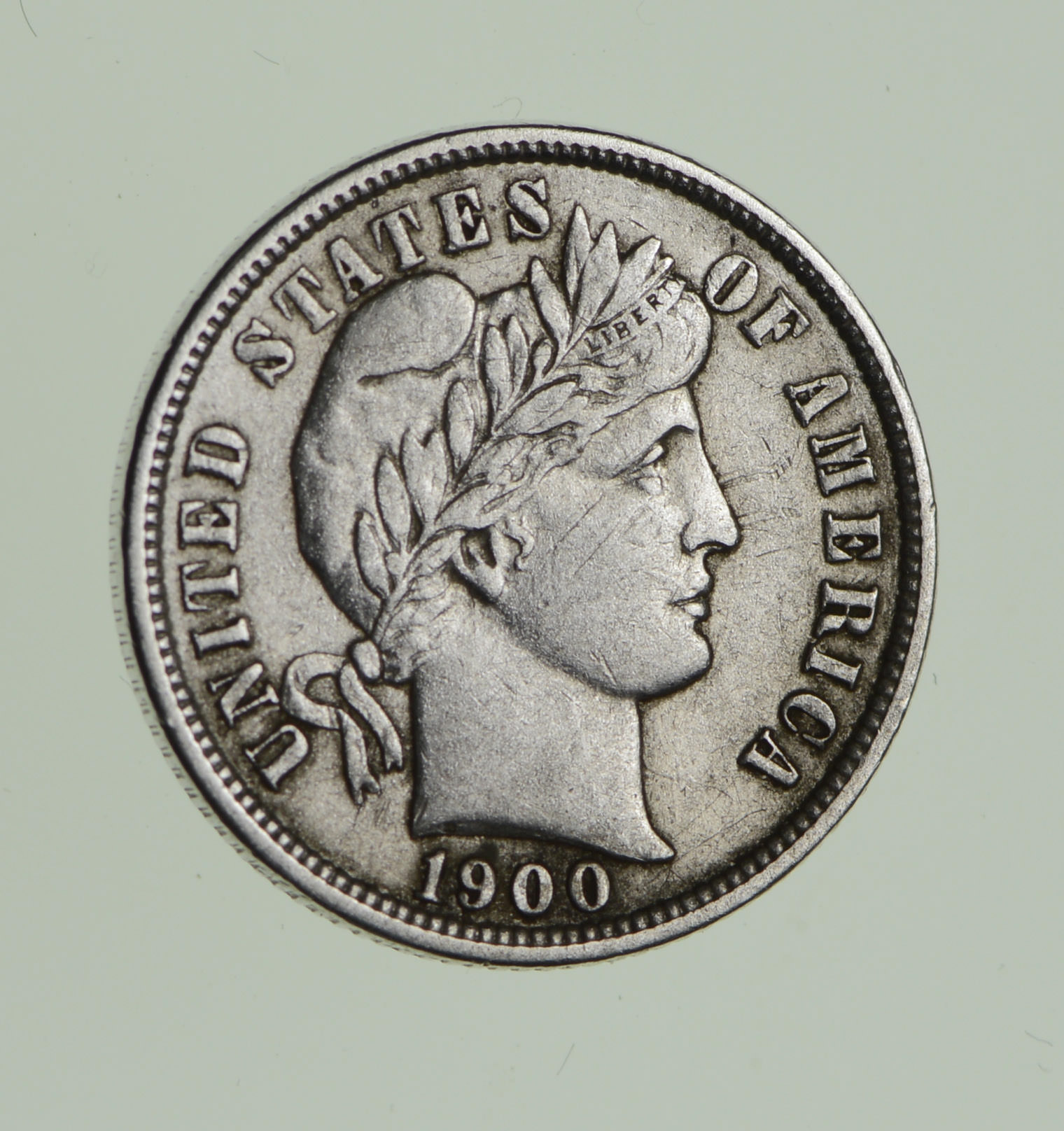 Higher Grade - 1900 Barber Liberty US Silver Dime - Great Detail in ...