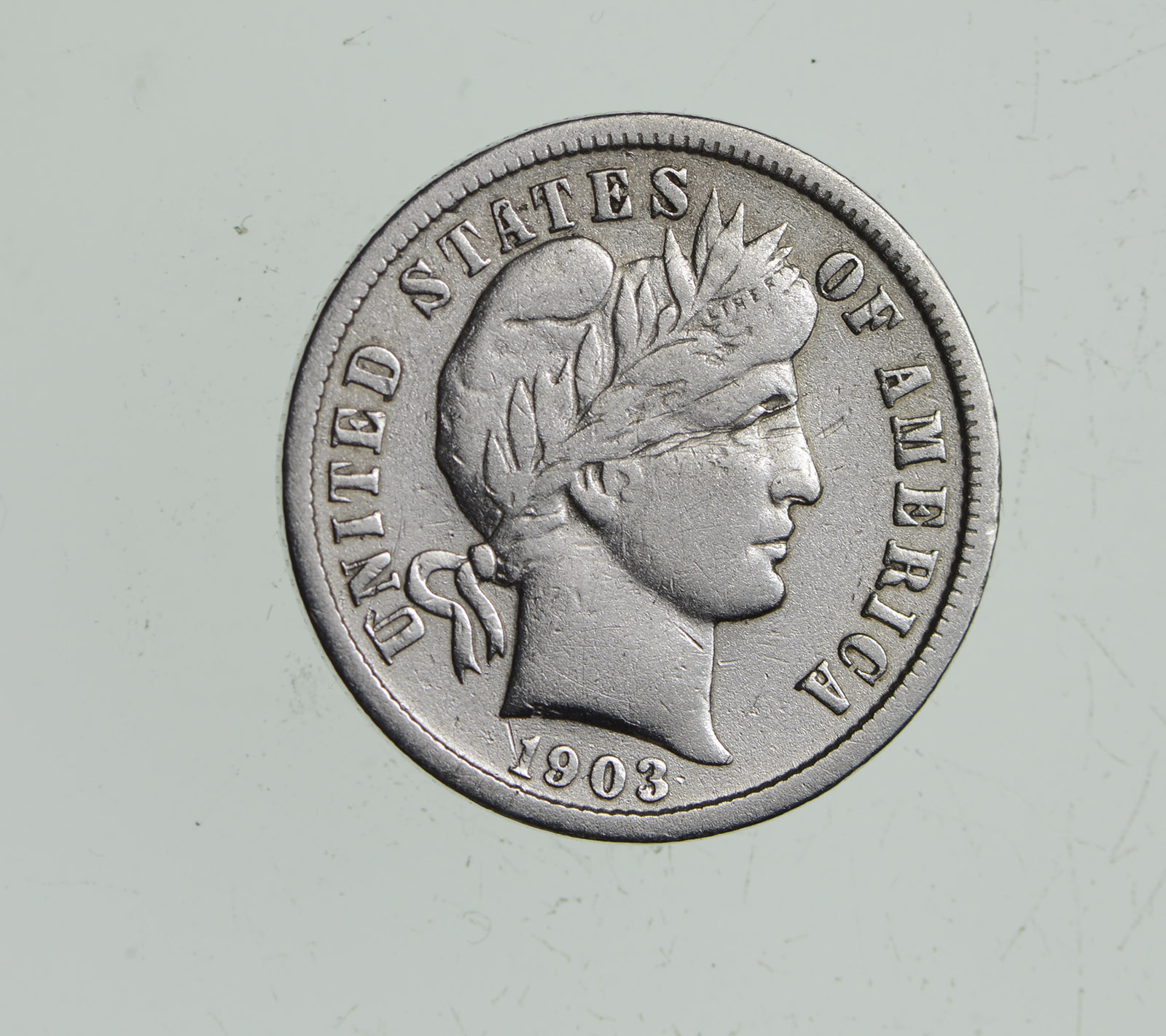 Higher Grade - 1903 Barber Liberty US Silver Dime - Great Detail in ...
