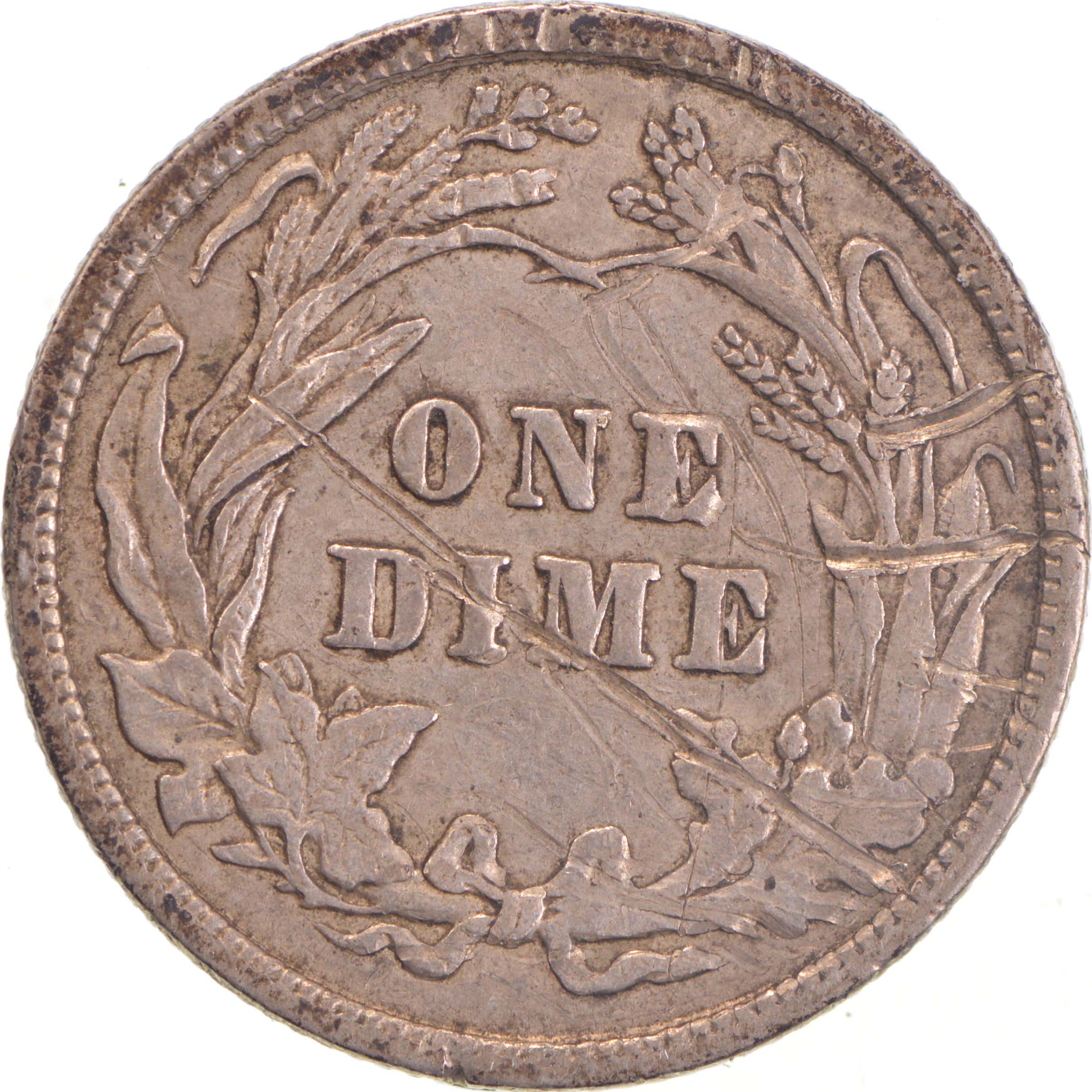 Higher Grade - 1907 Barber Liberty US Silver Dime - Great Detail in ...