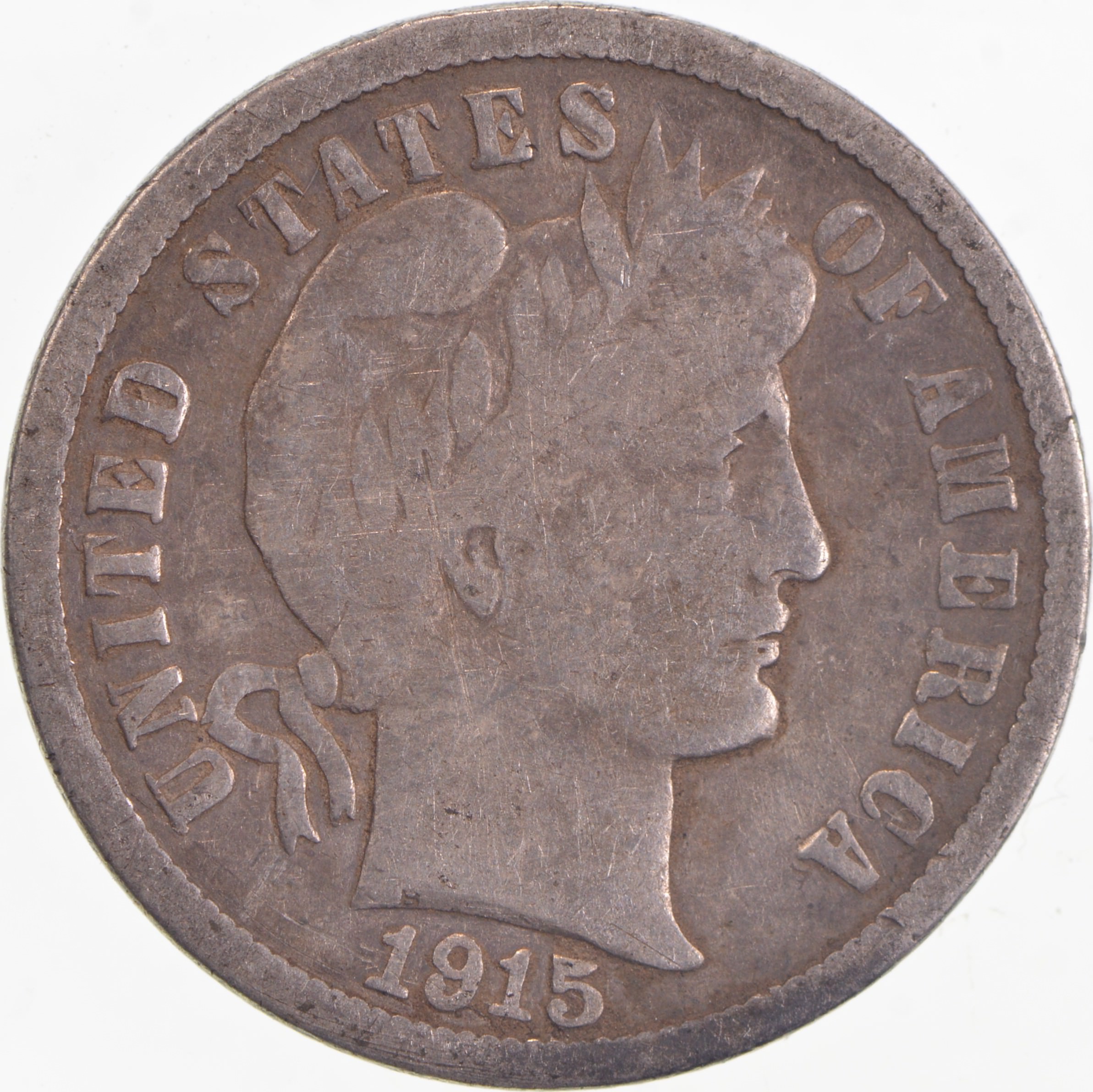 Higher Grade - 1915 Barber Liberty US Silver Dime - Great Detail in ...
