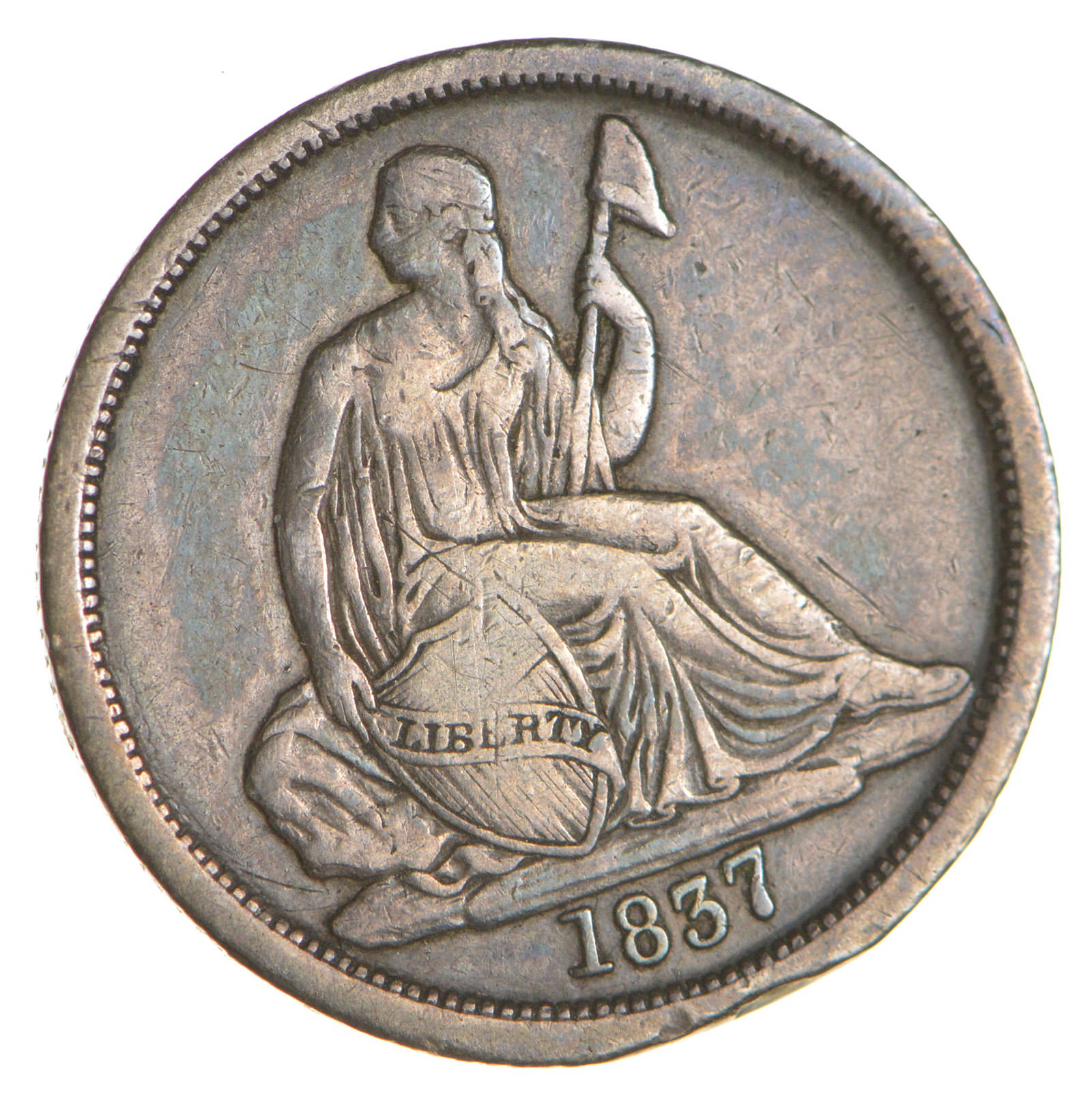Historic 1837 Seated Liberty Dime | Property Room