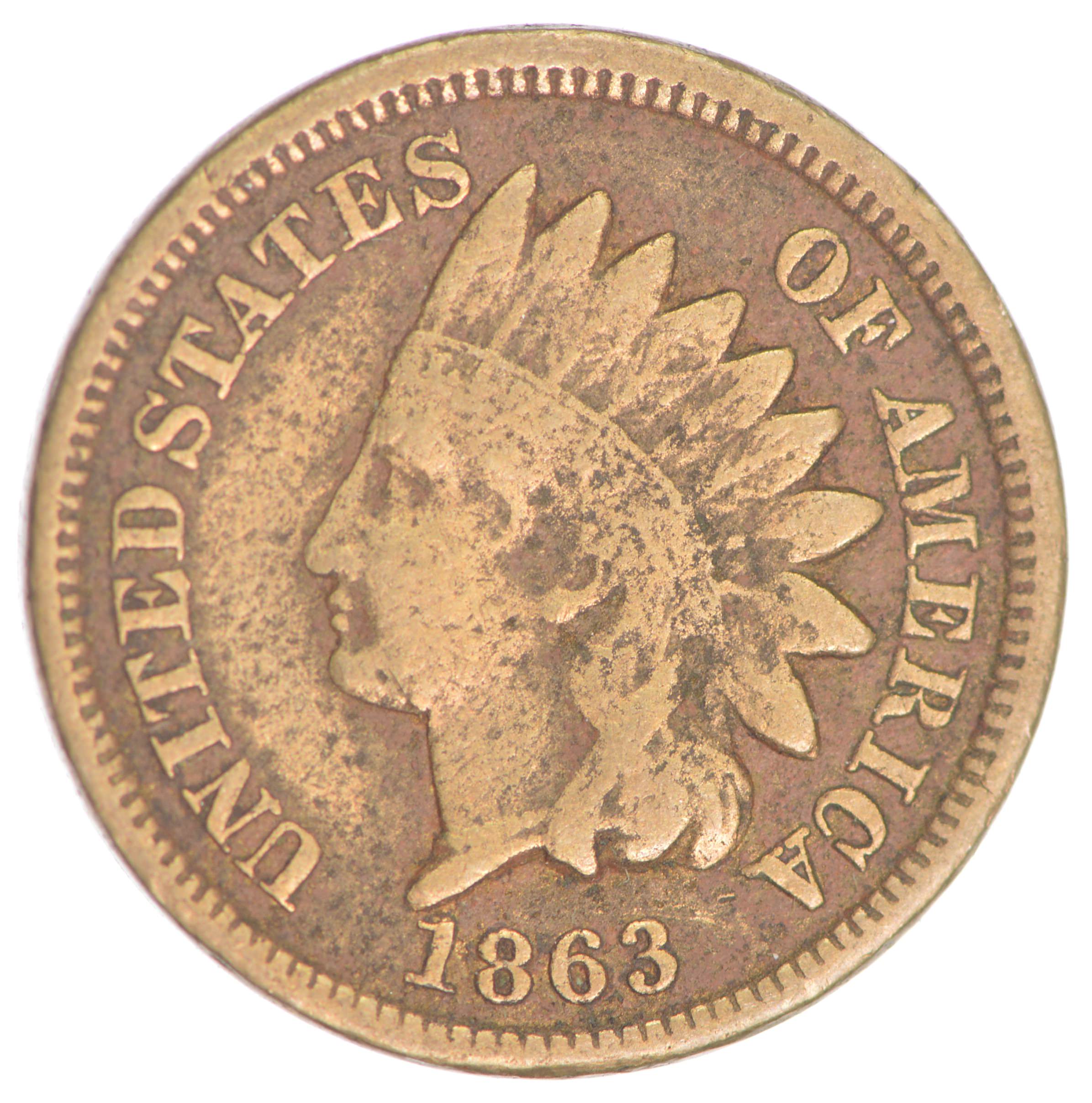 Historic 1863 Indian Head Copper Nickel Cent | Property Room