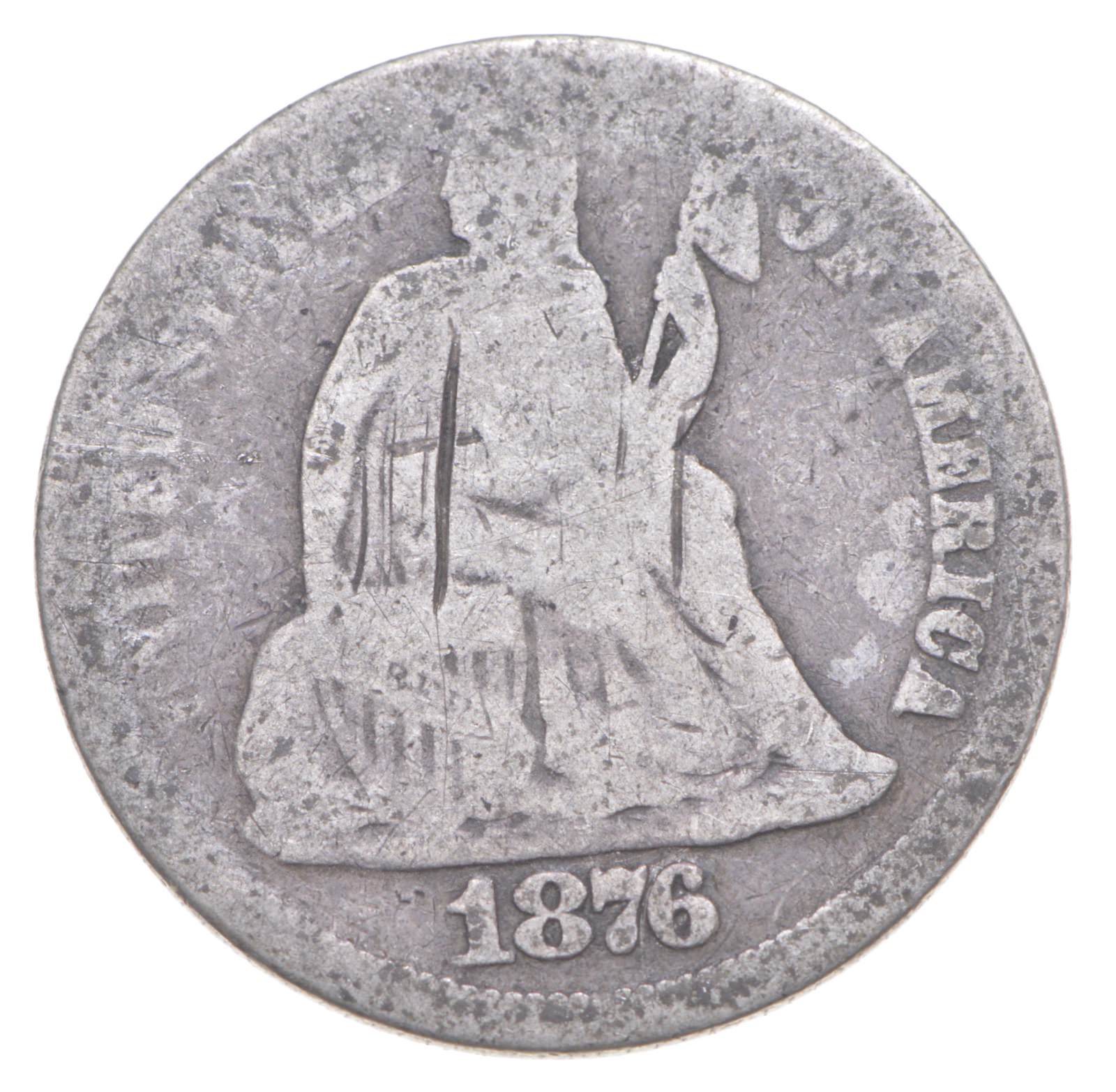 Historic 1876 Seated Liberty Dime | Property Room