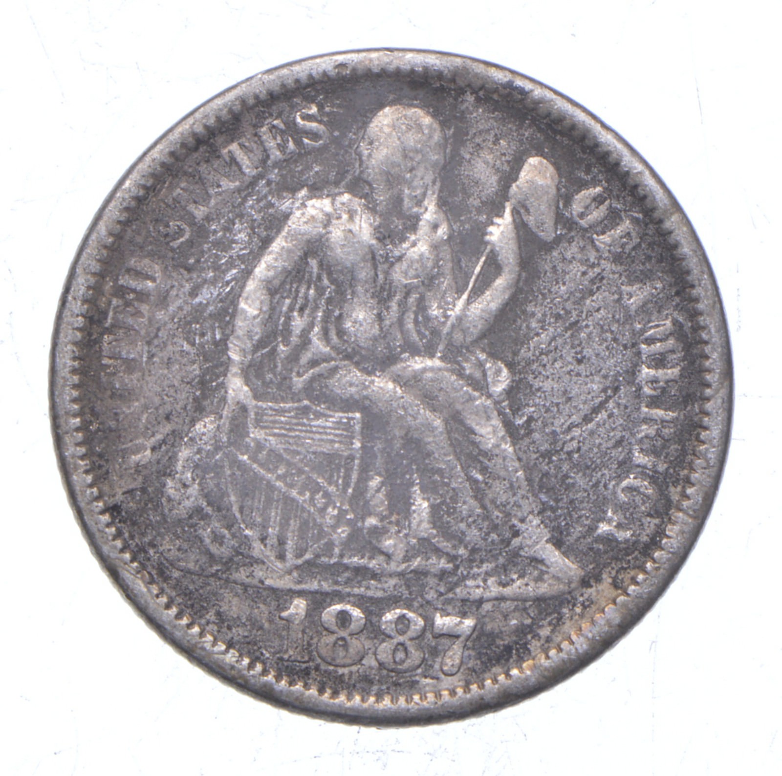 Historic 1887 Seated Liberty Dime | Property Room