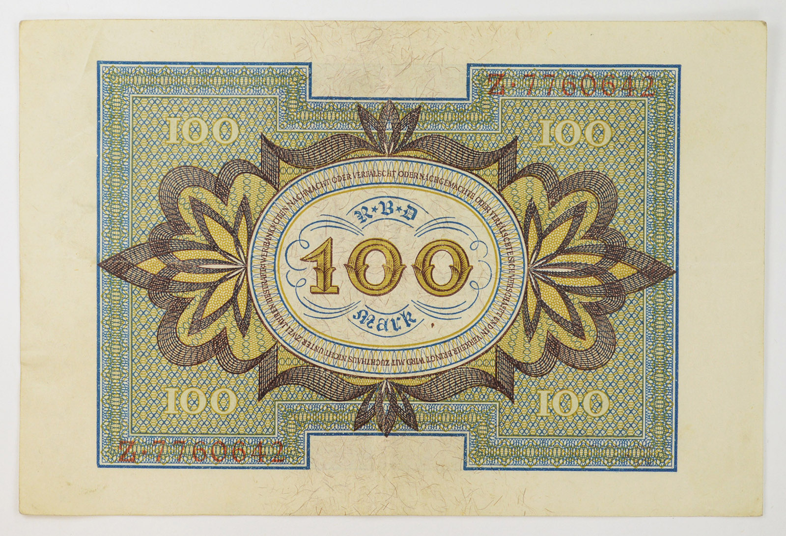 Historic 1908 Berlin 100 Reichsmark - German Collectible Reichsbanknote ...