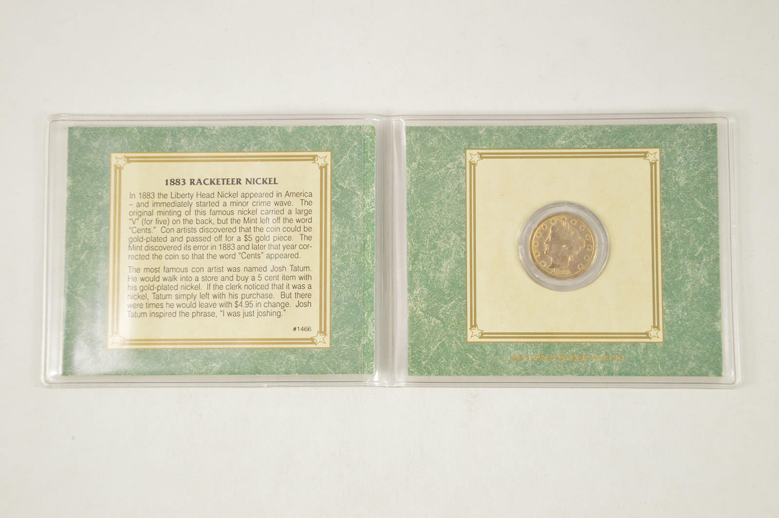 Historic Coin Collection - 1883 Racketeer Nickel Nicely Packed US Coins ...