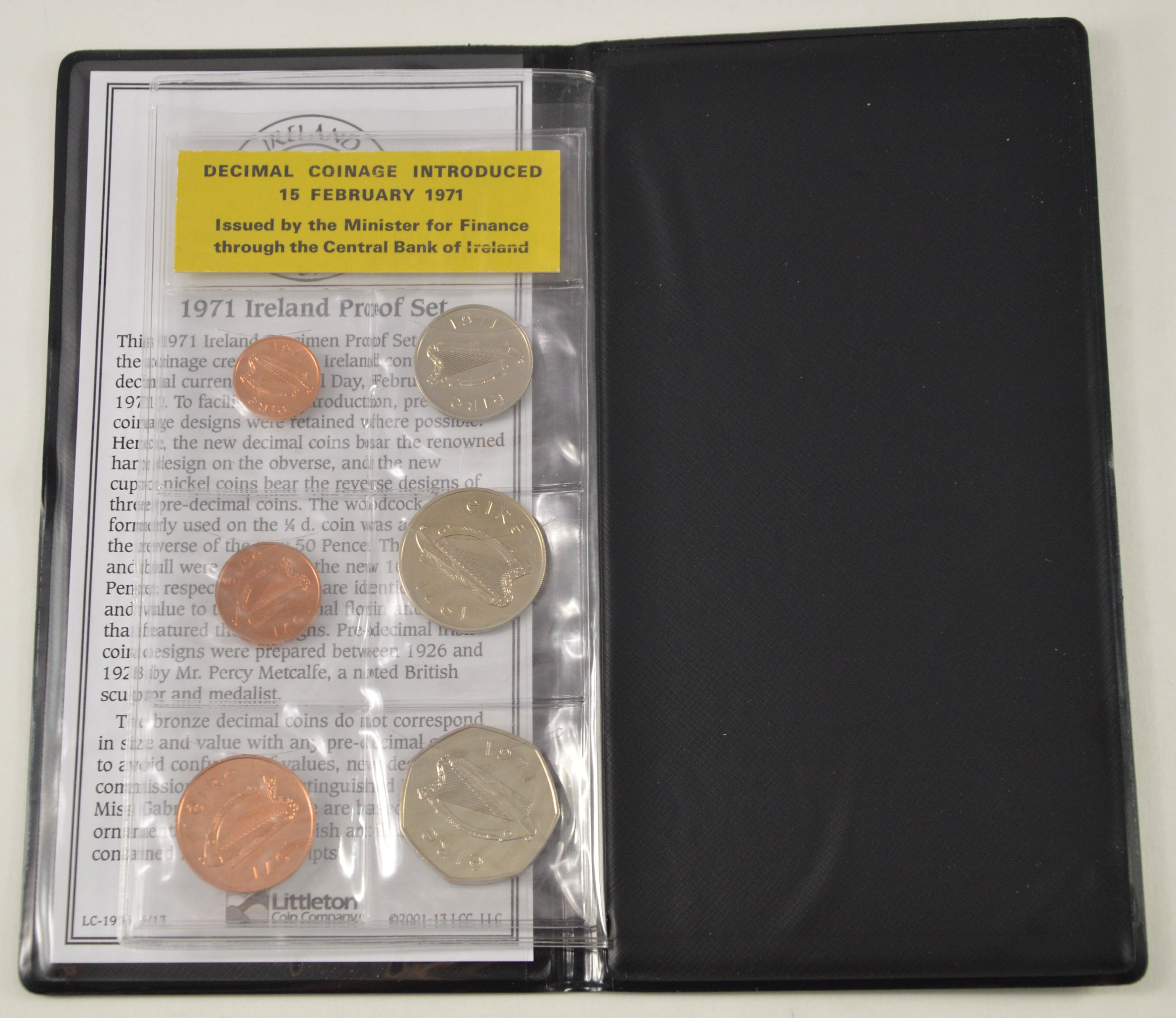 Historic Coin Collection - 1971 Ireland Proof Set Nicely Packed US ...