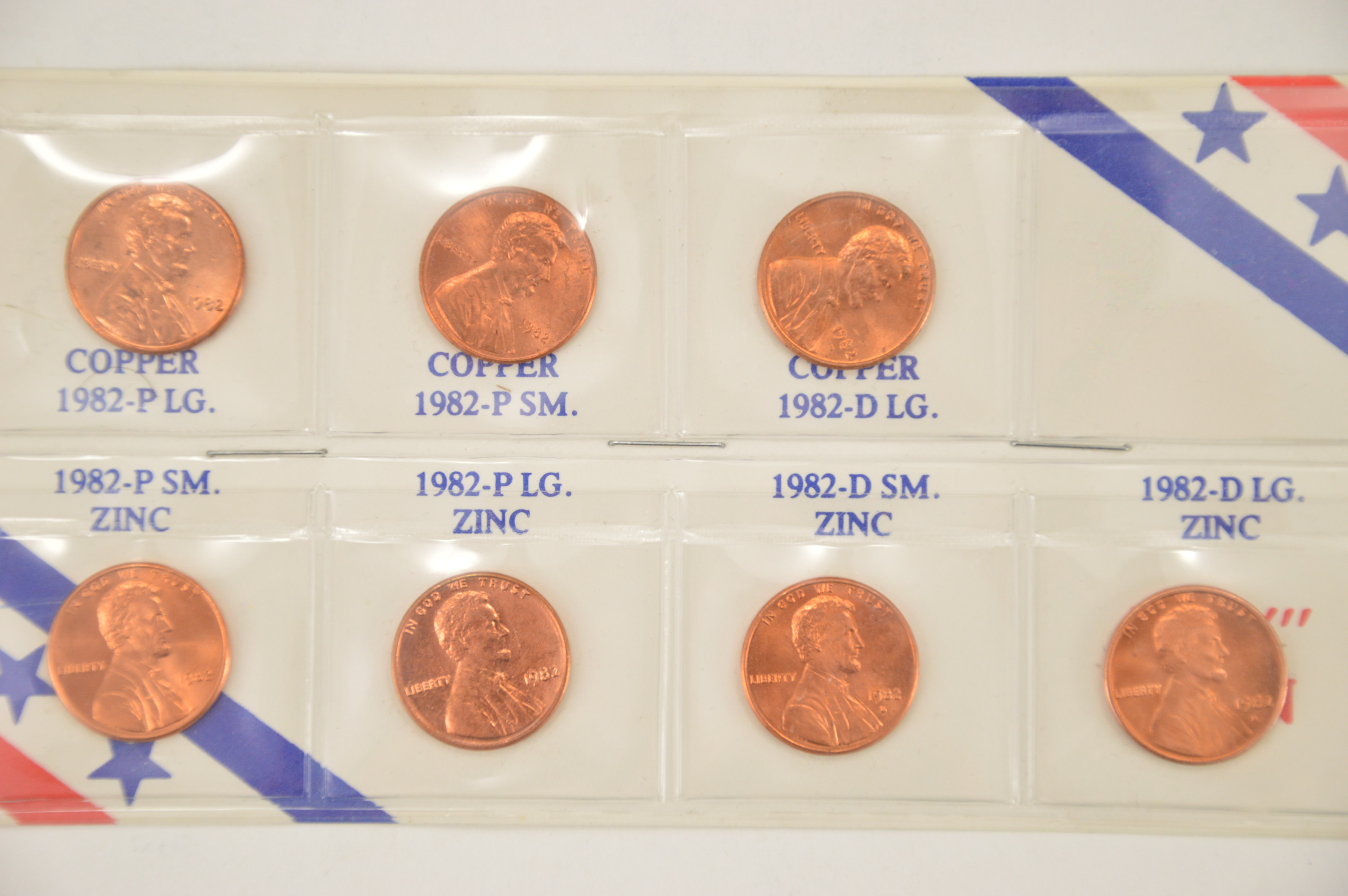 Historic Coin Collection - 1982 Lincoln Memorial Cent 7-Coin Set Nicely ...