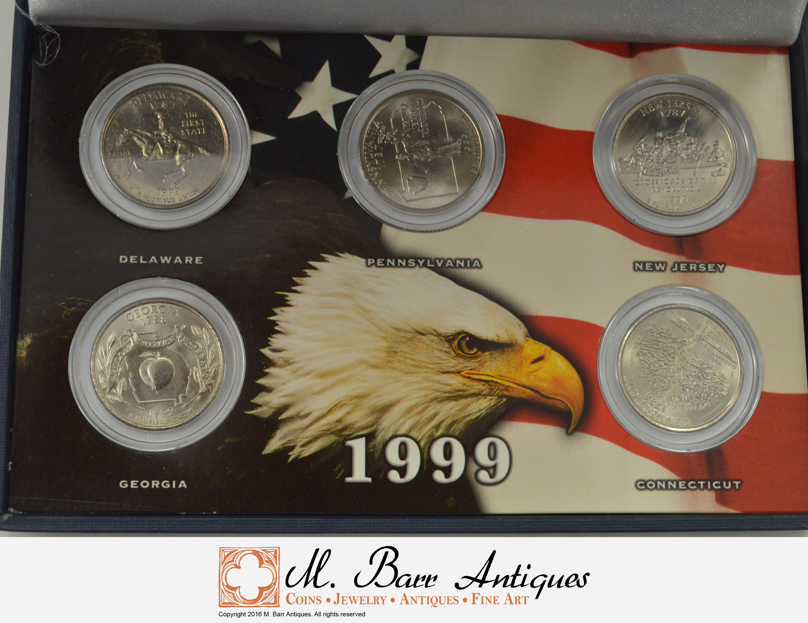 Historic Coin Collection - 1999 P-Mint State Quarter Collection ...