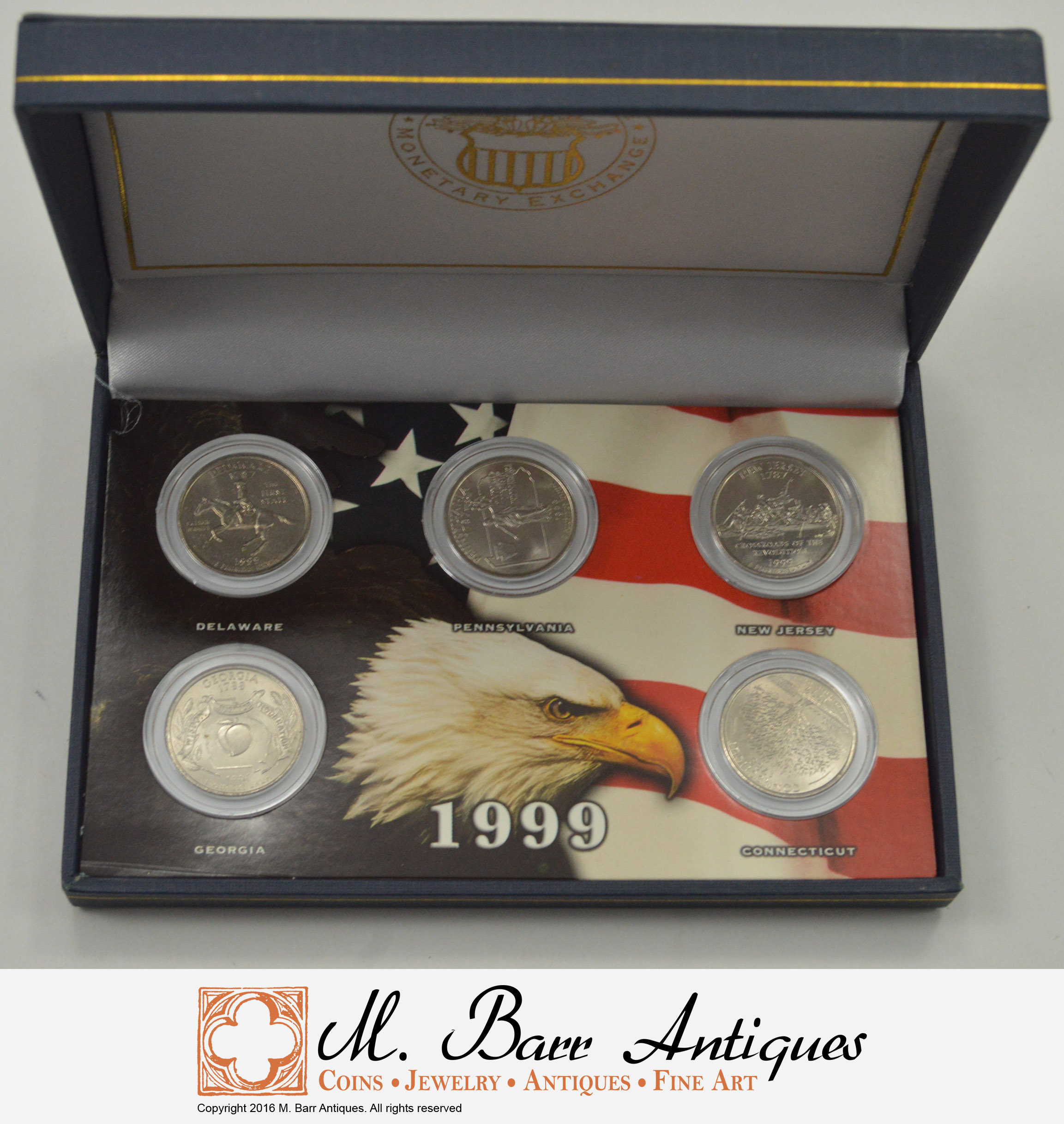 Historic Coin Collection - 1999 P-Mint State Quarter Collection ...
