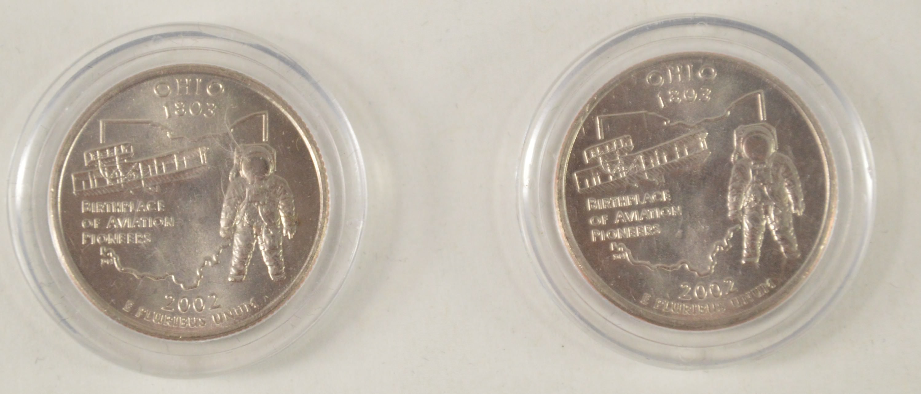 Historic Coin Collection - (2) 2002-D Ohio State Quarters Nicely Packed ...
