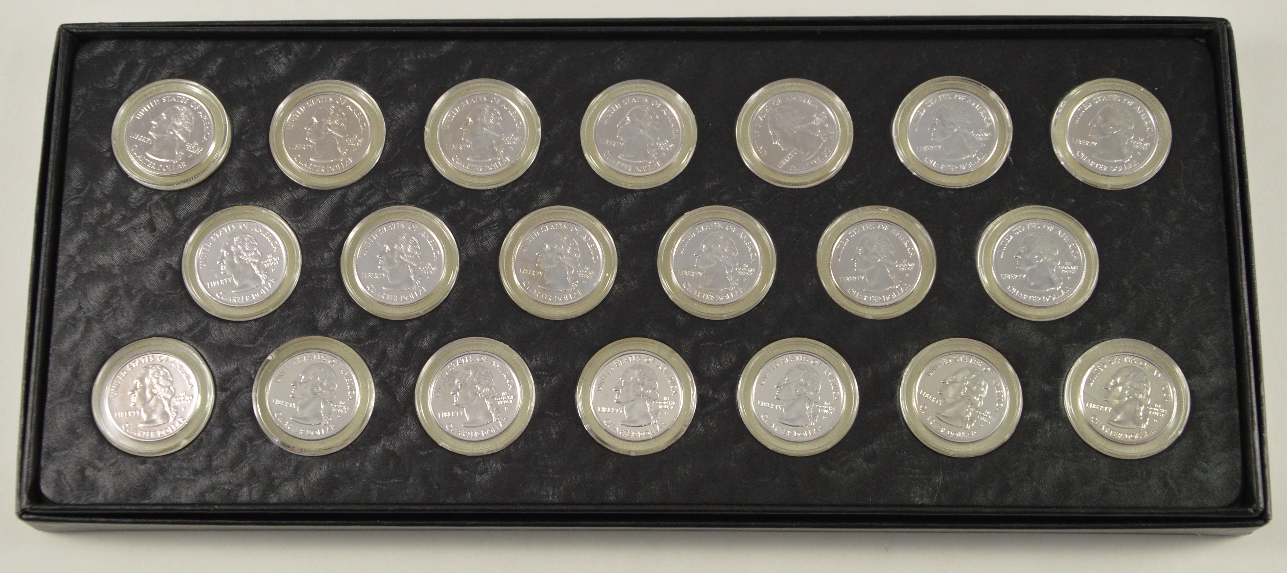 Historic Coin Collection - (20) 2001 & 2002 Platinum Plated State ...