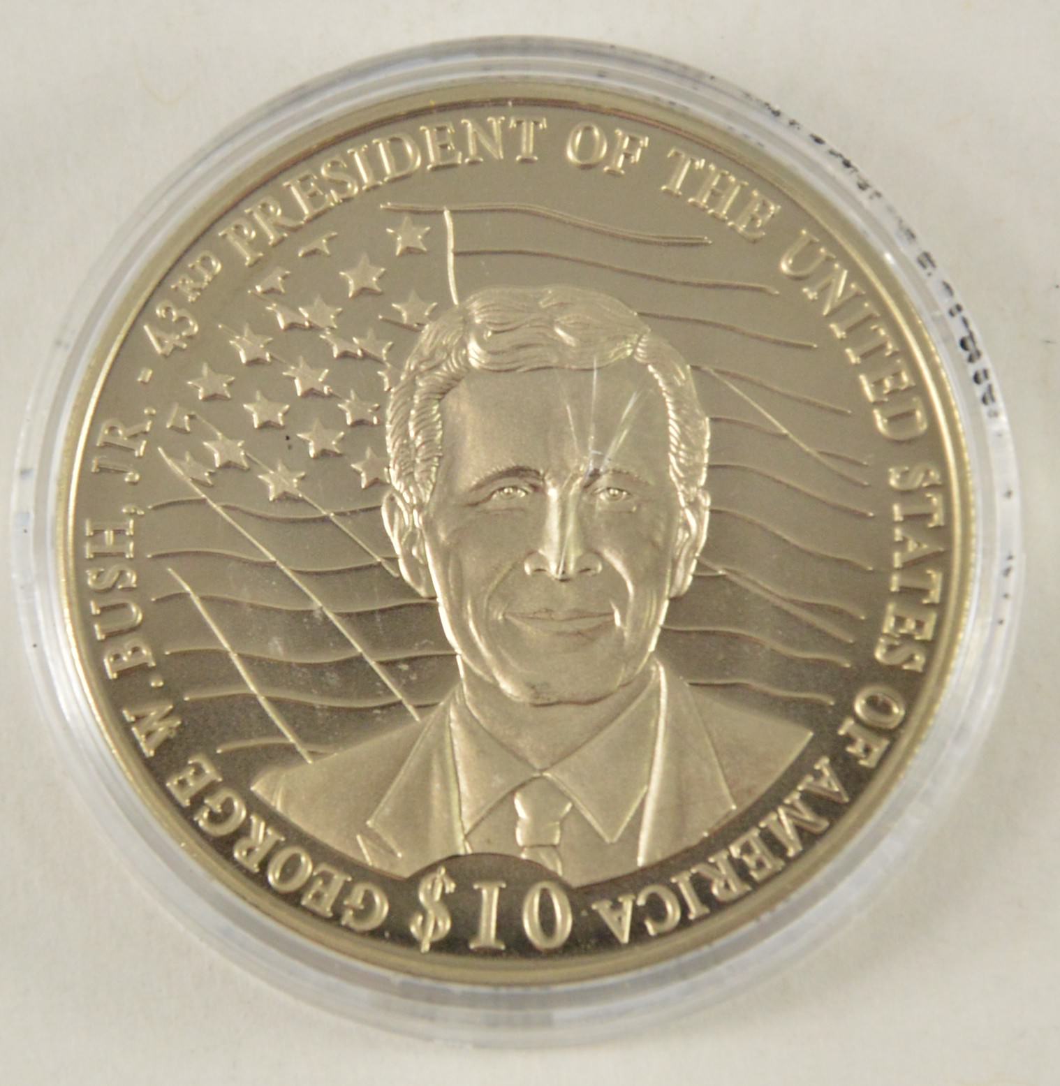 Historic Coin Collection - 2000 Liberia $10.00 George W. Bush, JR ...