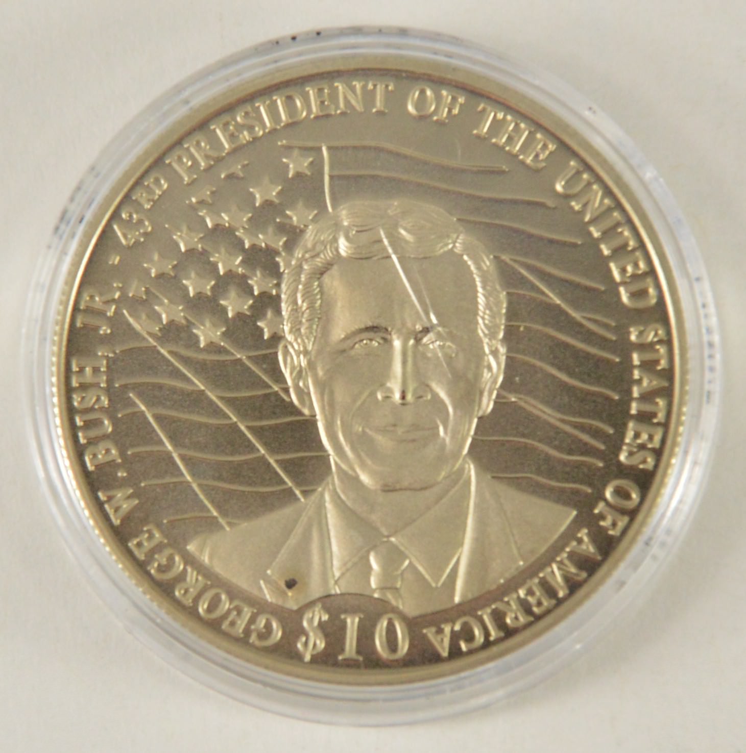 Historic Coin Collection - 2000 Liberia $10.00 George W. Bush, JR ...