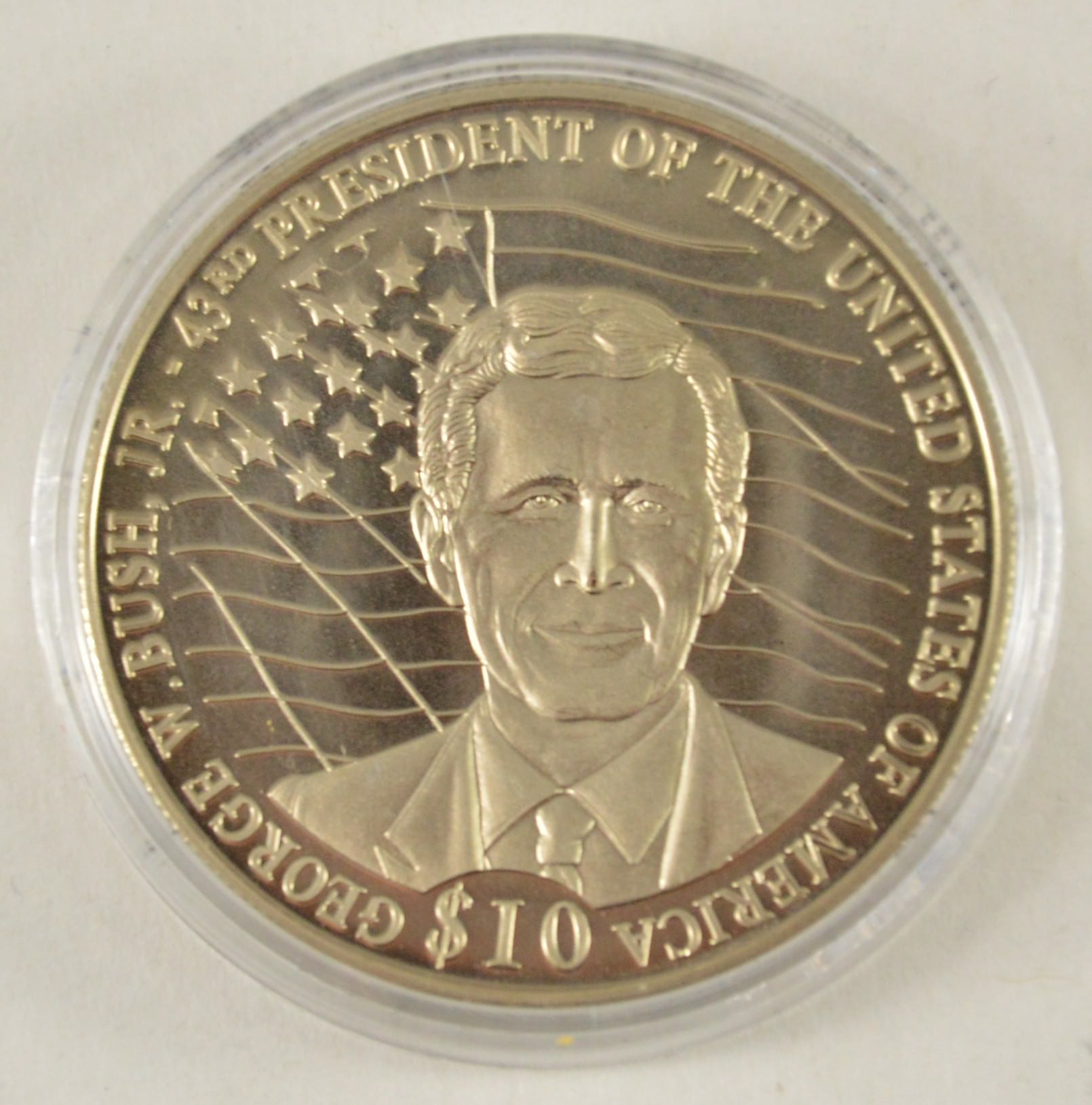 Historic Coin Collection - 2000 Liberia $10.00 George W. Bush, JR ...