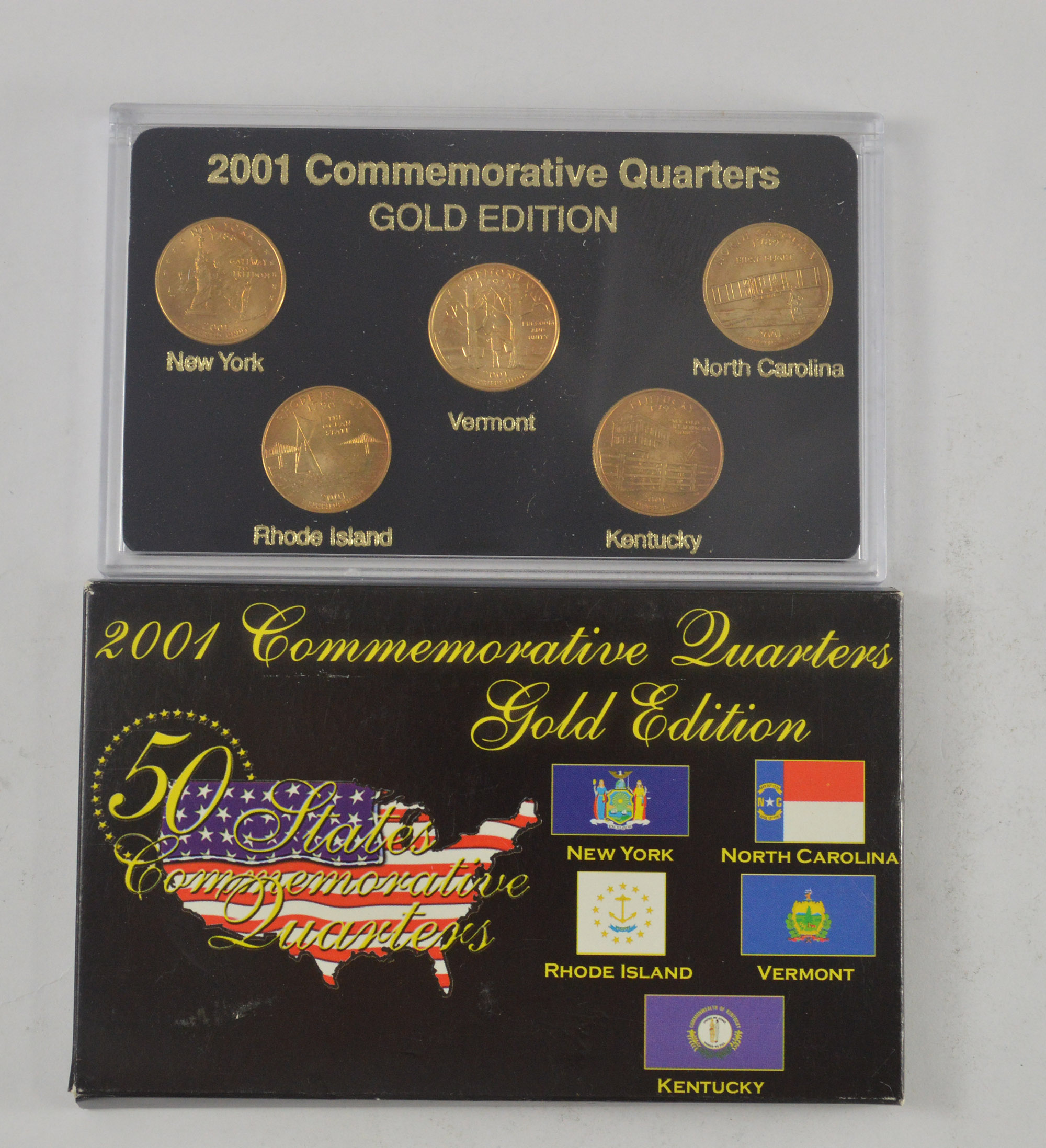 Historic Coin Collection - 2001 Commemorative Quarters Gold Edition ...