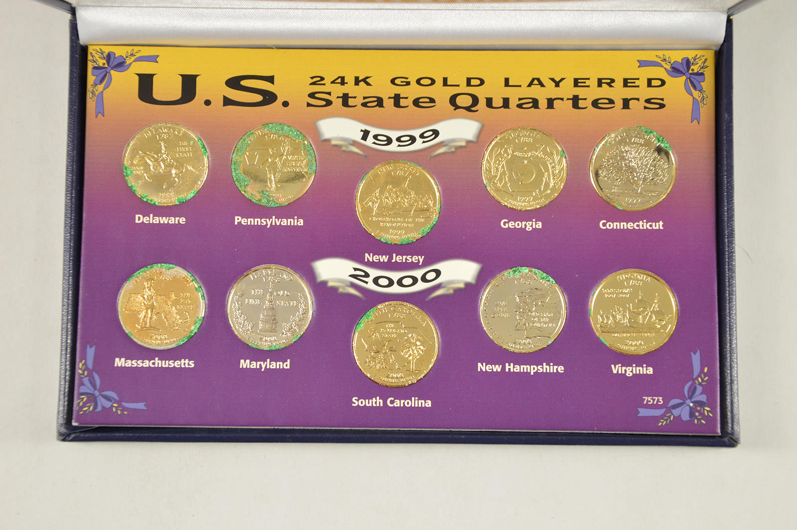Historic Coin Collection - 24 Karat Gold Layered U.S. State Quarters ...