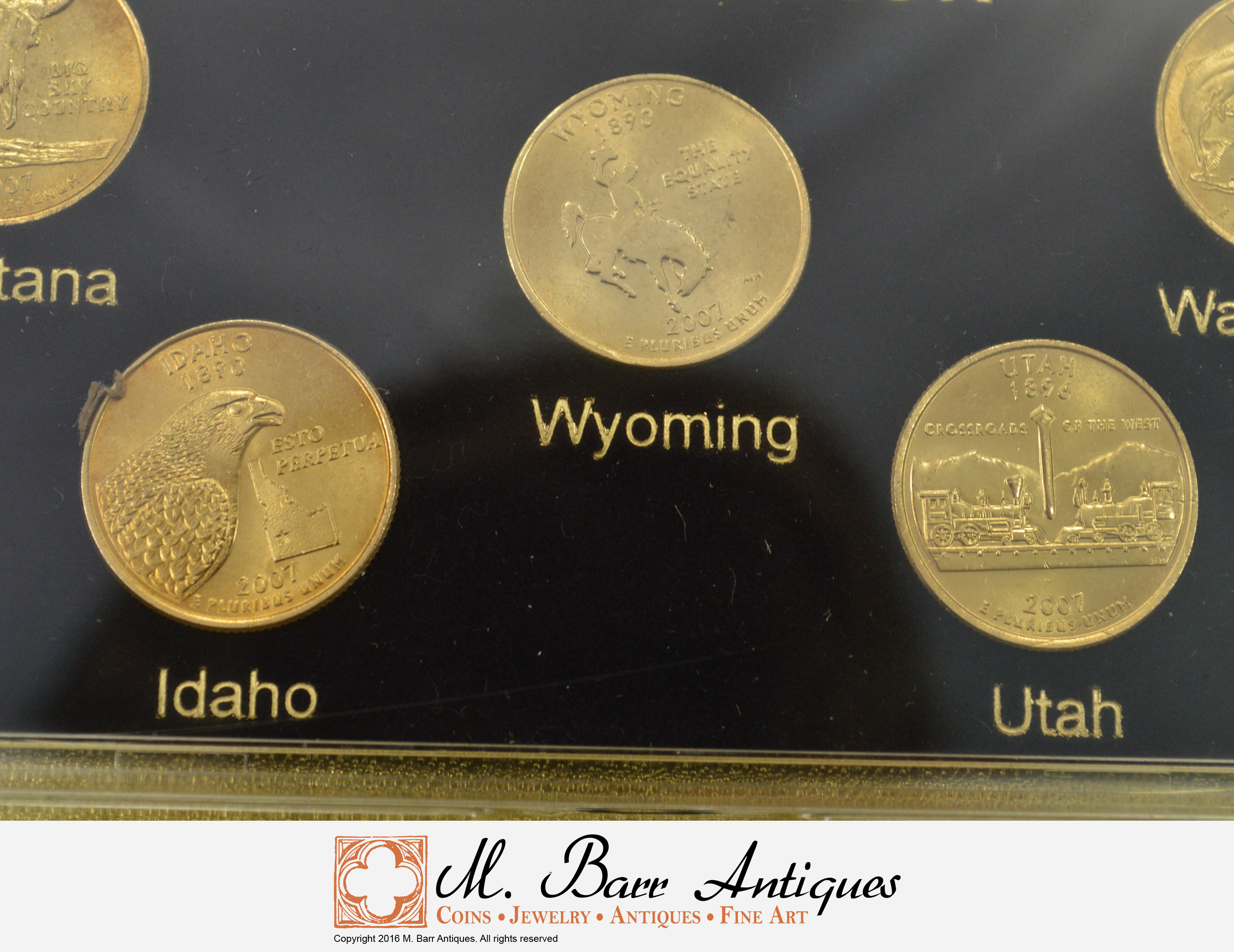 Historic Coin Collection - 50 States Commemorative Quarters 2007 Gold ...