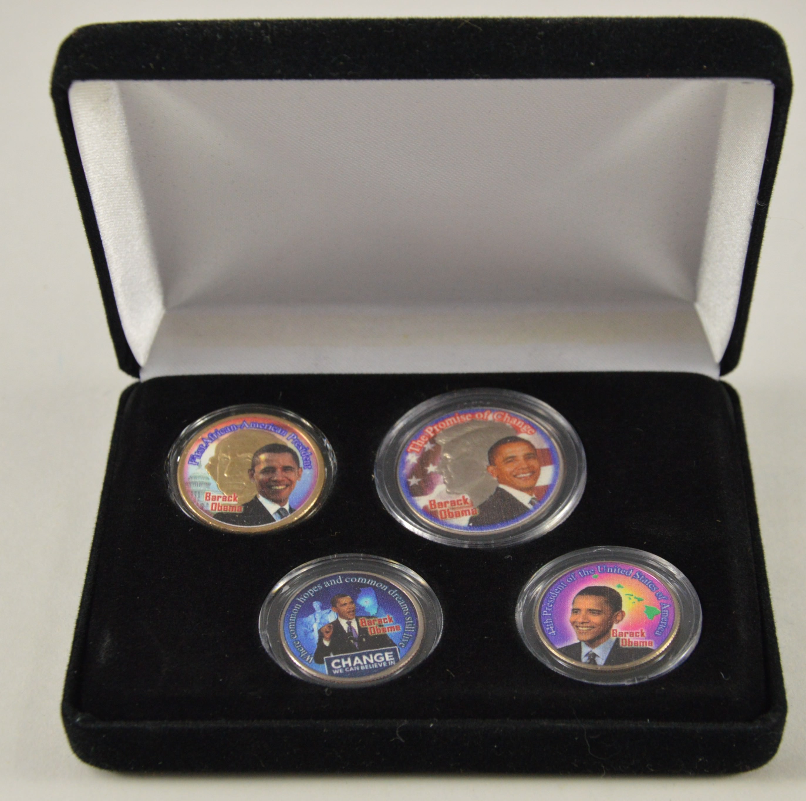 Historic Coin Collection - Colorized Barack Obama Coins Nicely Packed ...