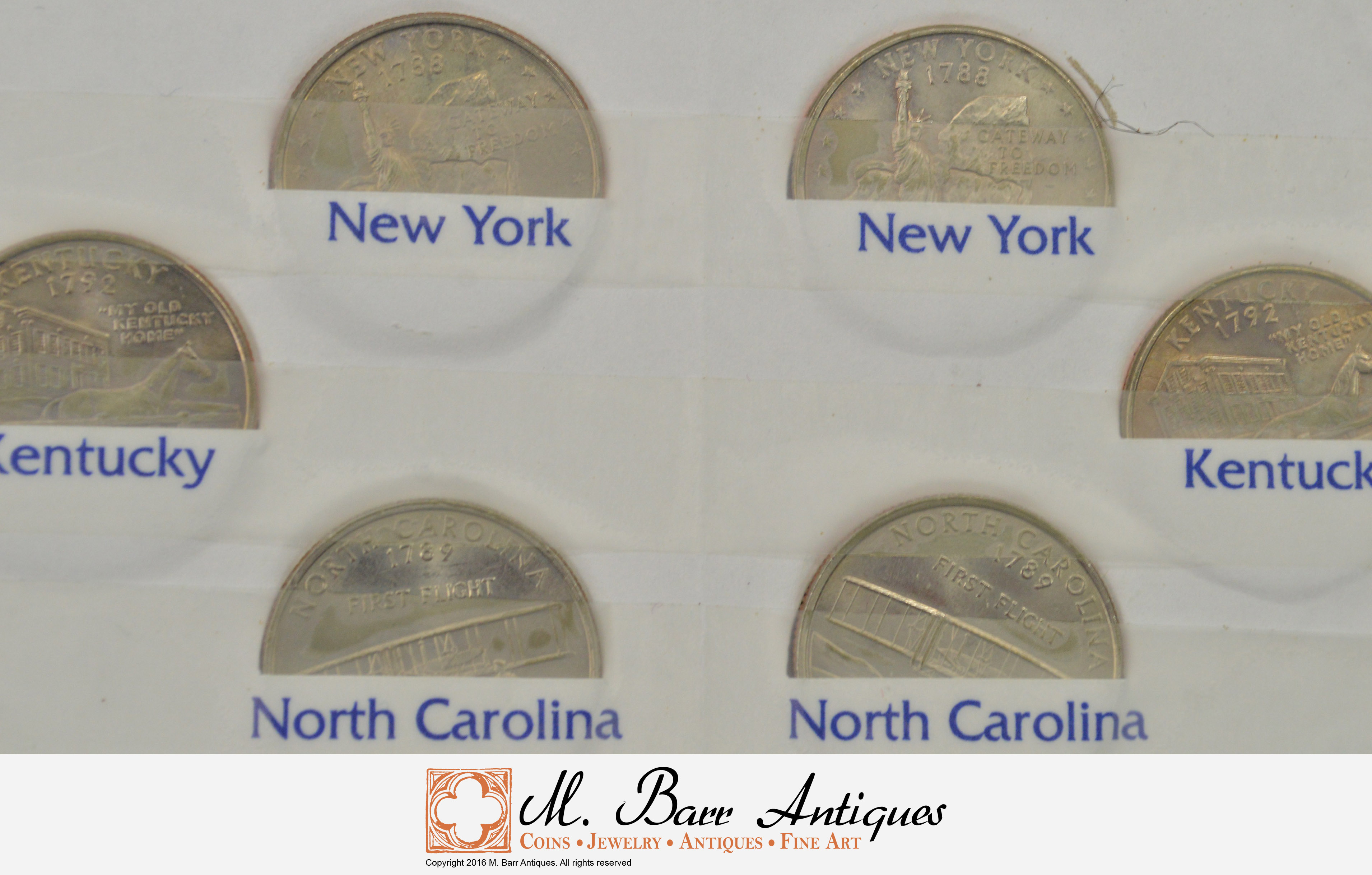 Historic Coin Collection - Commemorative State Quarters of 2001 ...