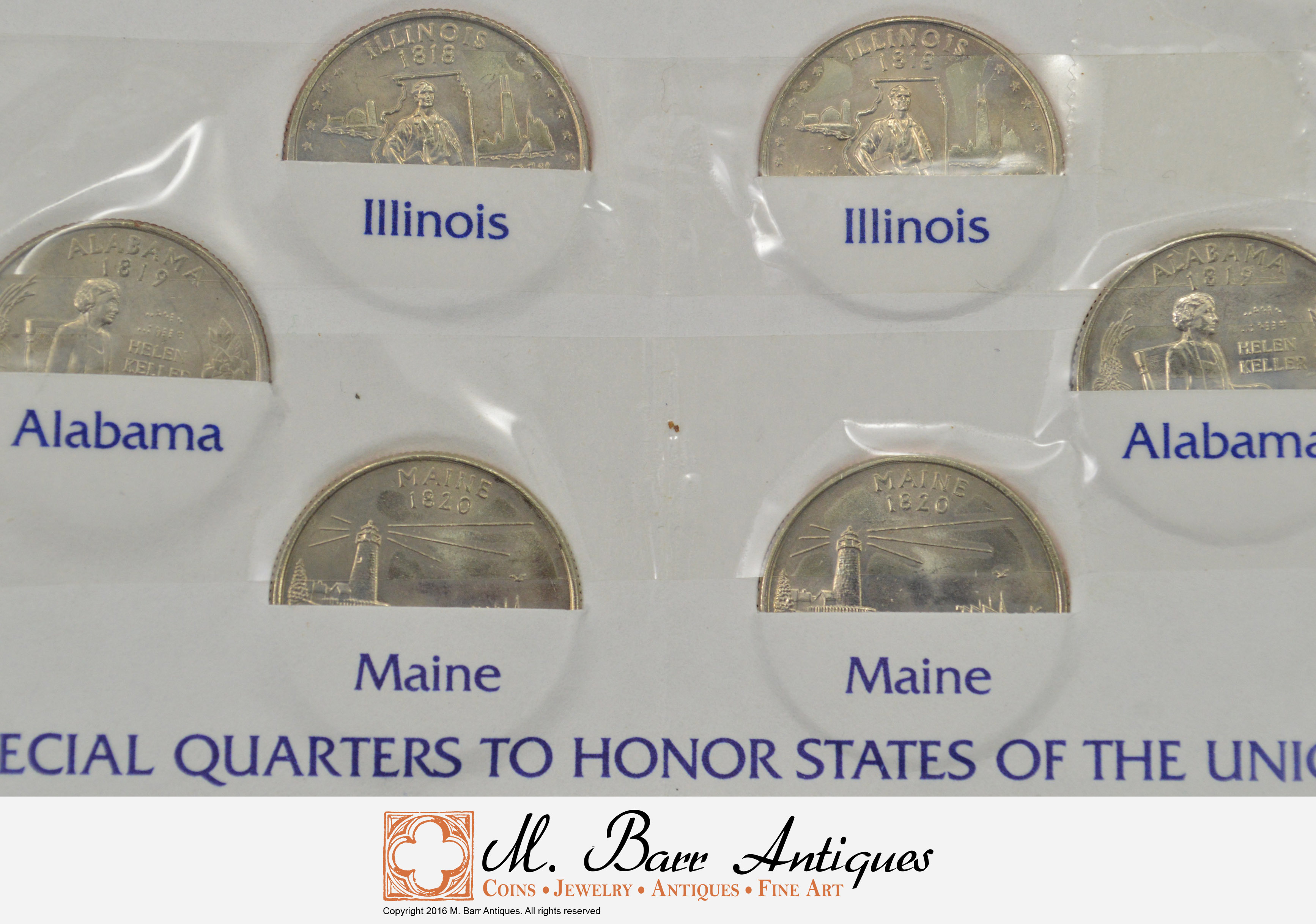 Historic Coin Collection - Commemorative State Quarters of 2003 ...