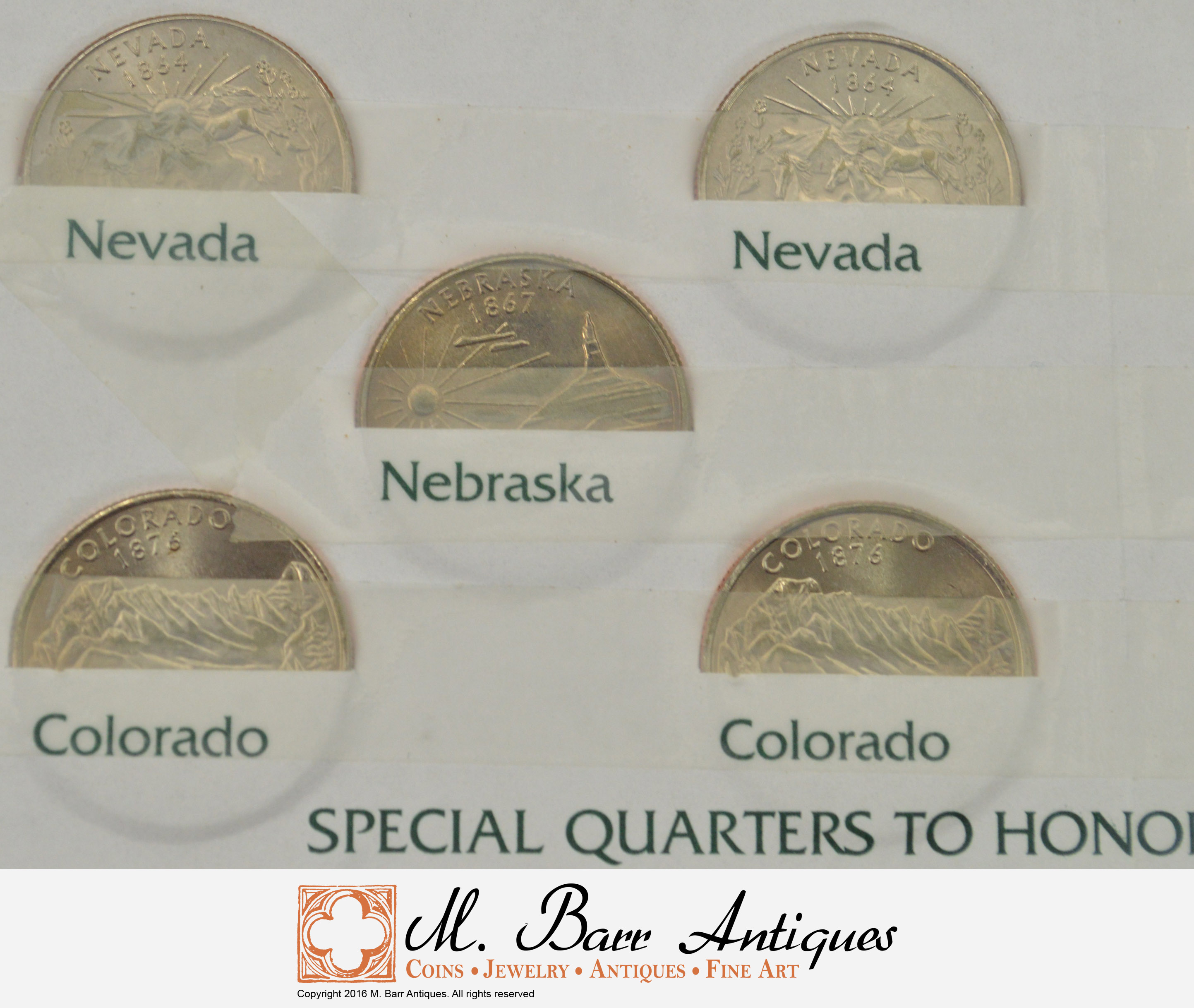 Historic Coin Collection - Commemorative State Quarters of 2006 ...