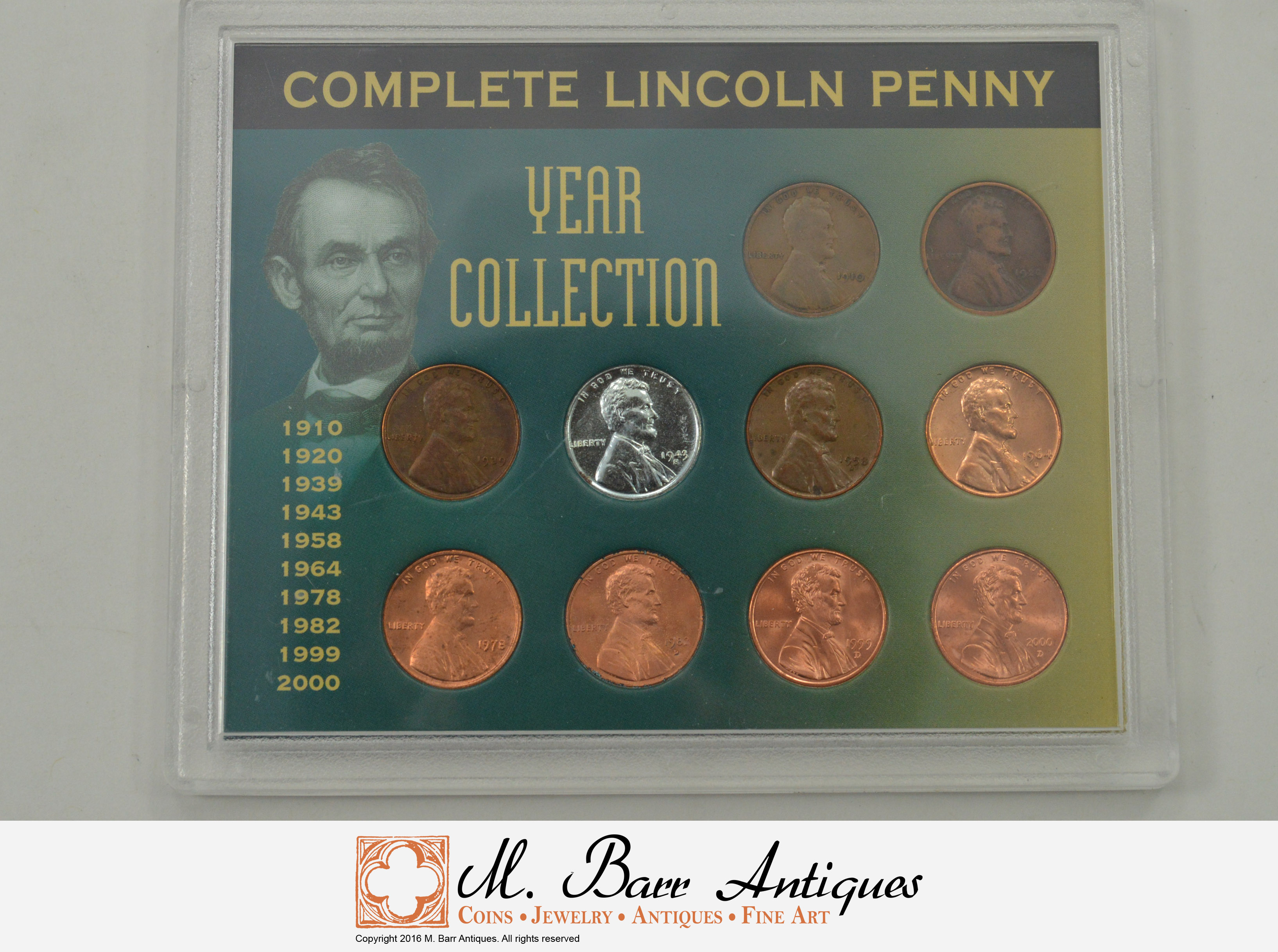 Historic Coin Collection - Complete Lincoln Penny Year Collection ...