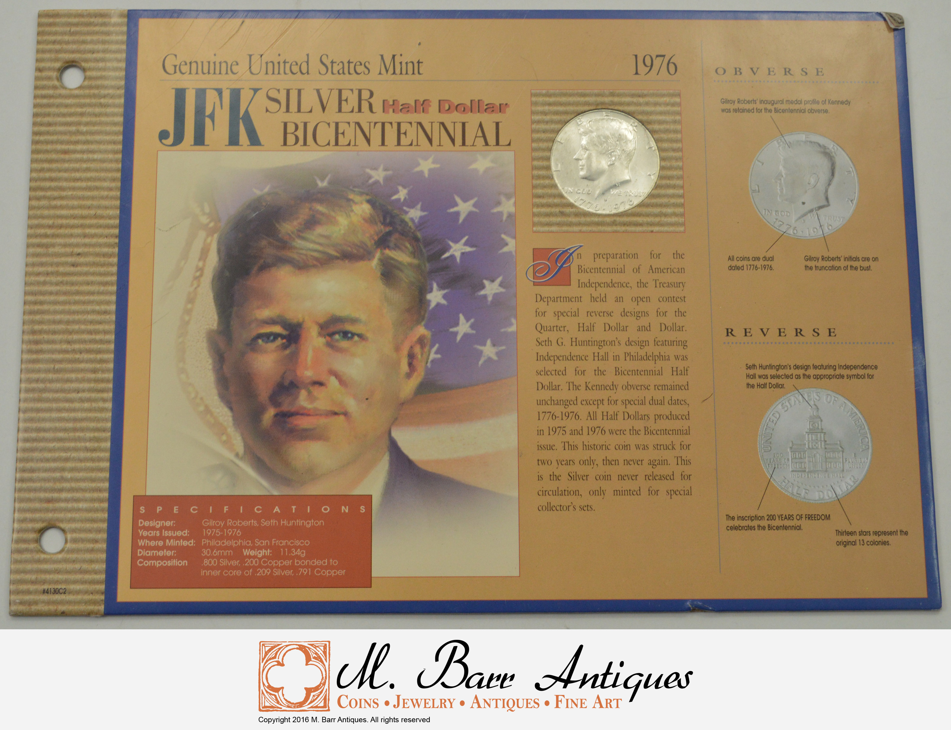 Historic Coin Collection - Genuine United States Mint JFK Silver Half ...