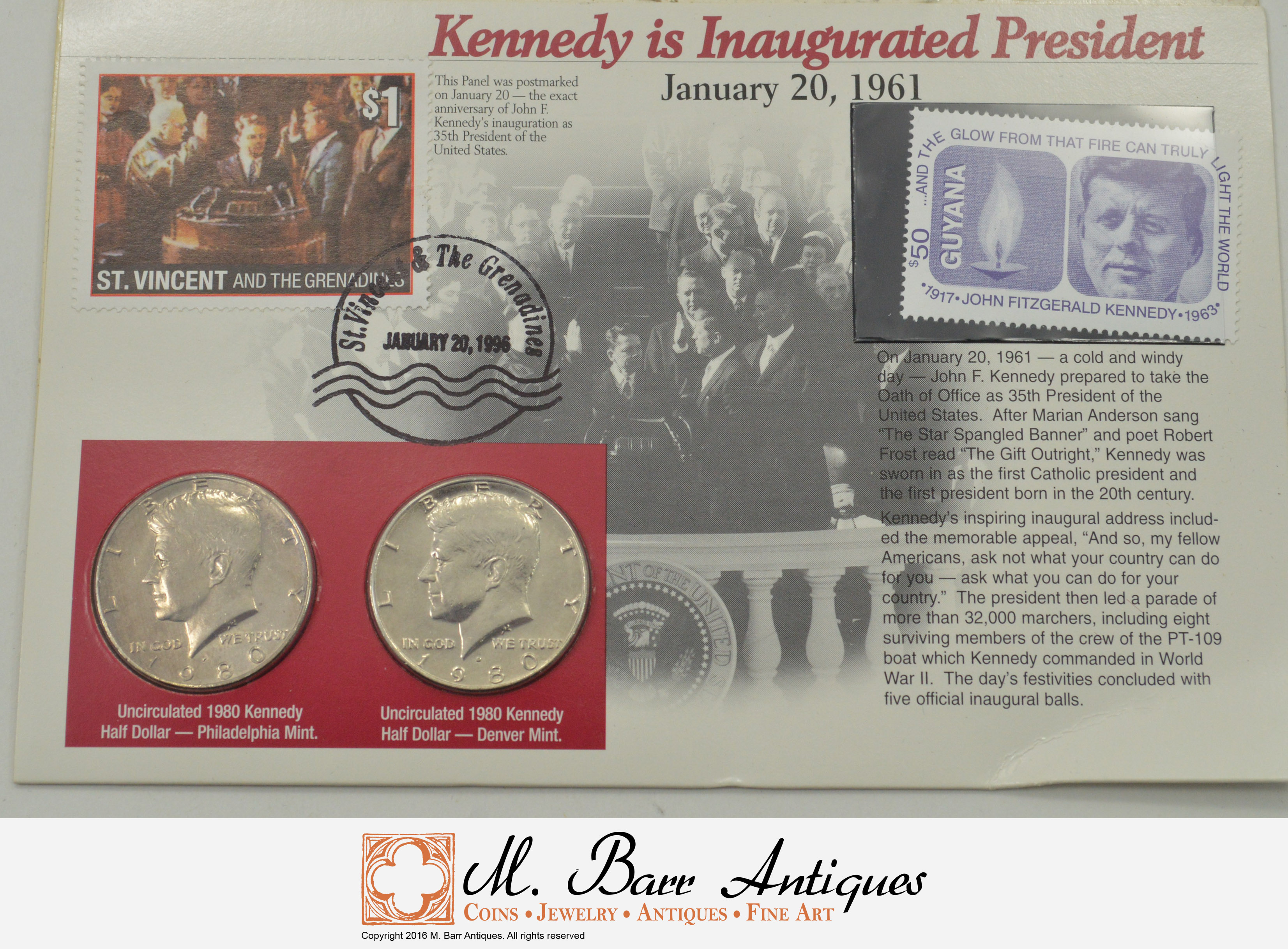 Historic Coin Collection - Kennedy is Inaugurated President*** Nicely ...