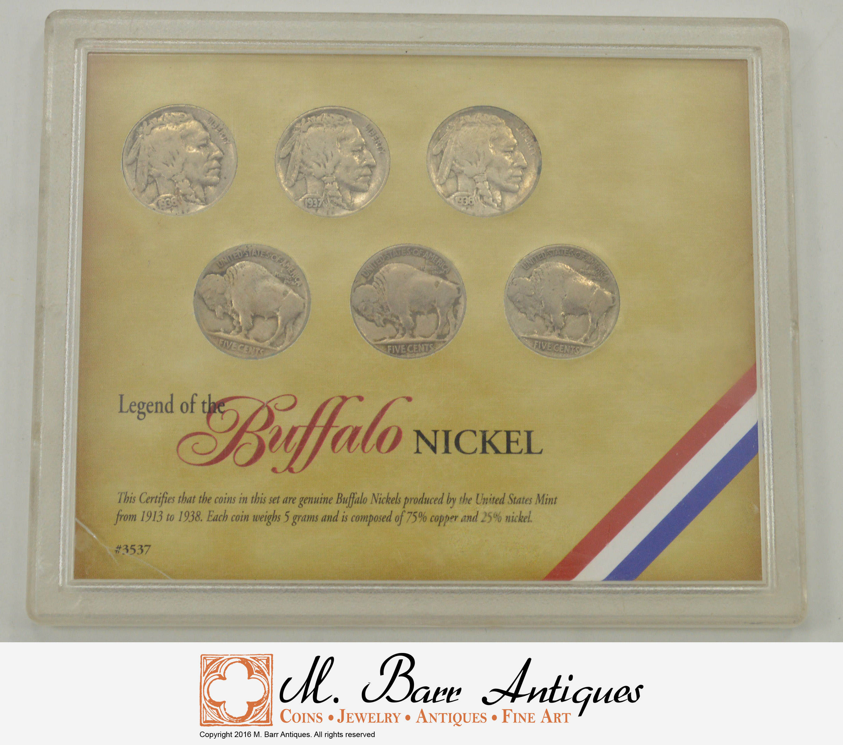 Historic Coin Collection - Legend Of The Buffalo Nickel*** Nicely ...