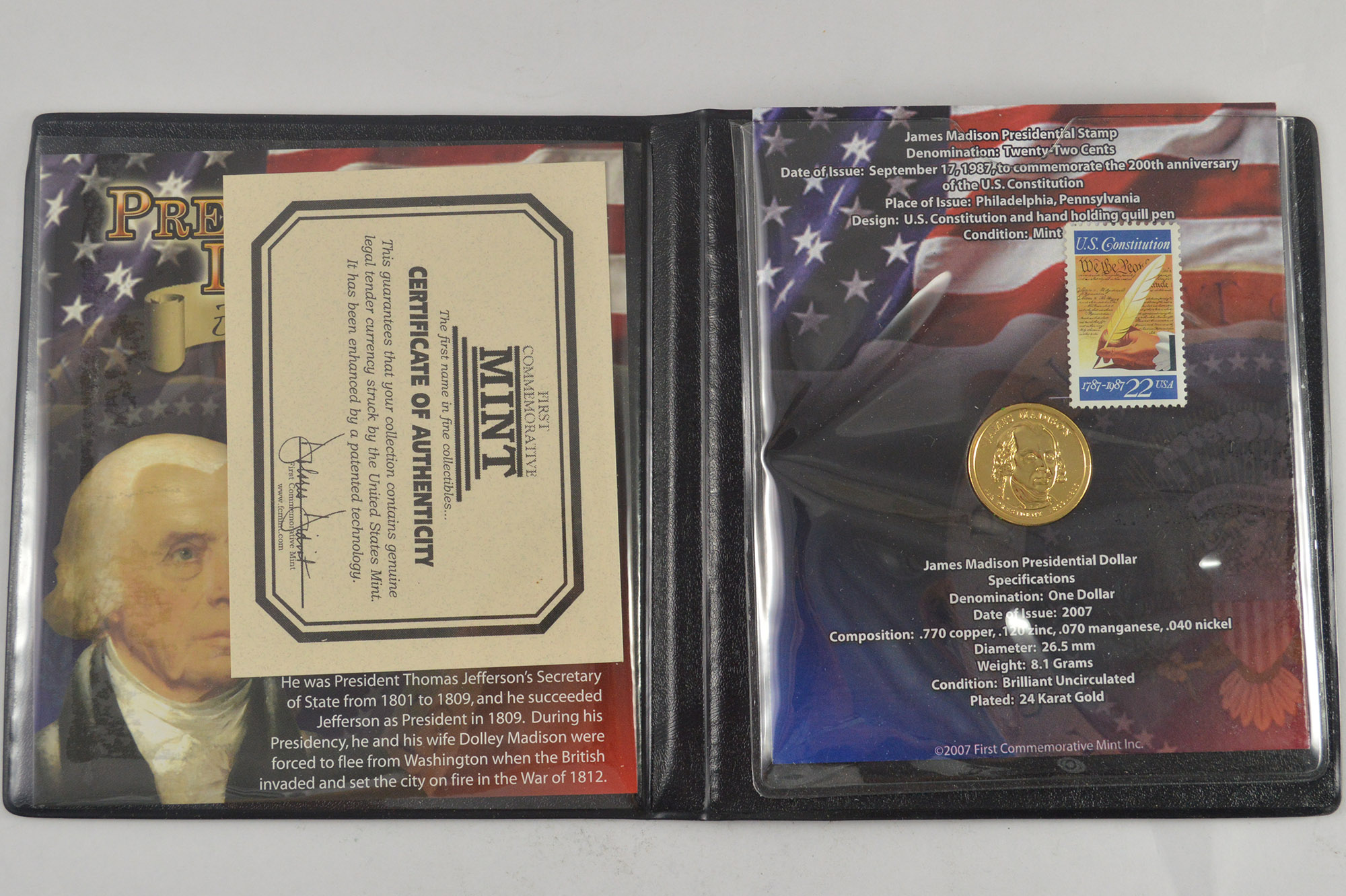 Historic Coin Collection - Presidential Dollar James Madison Nicely ...