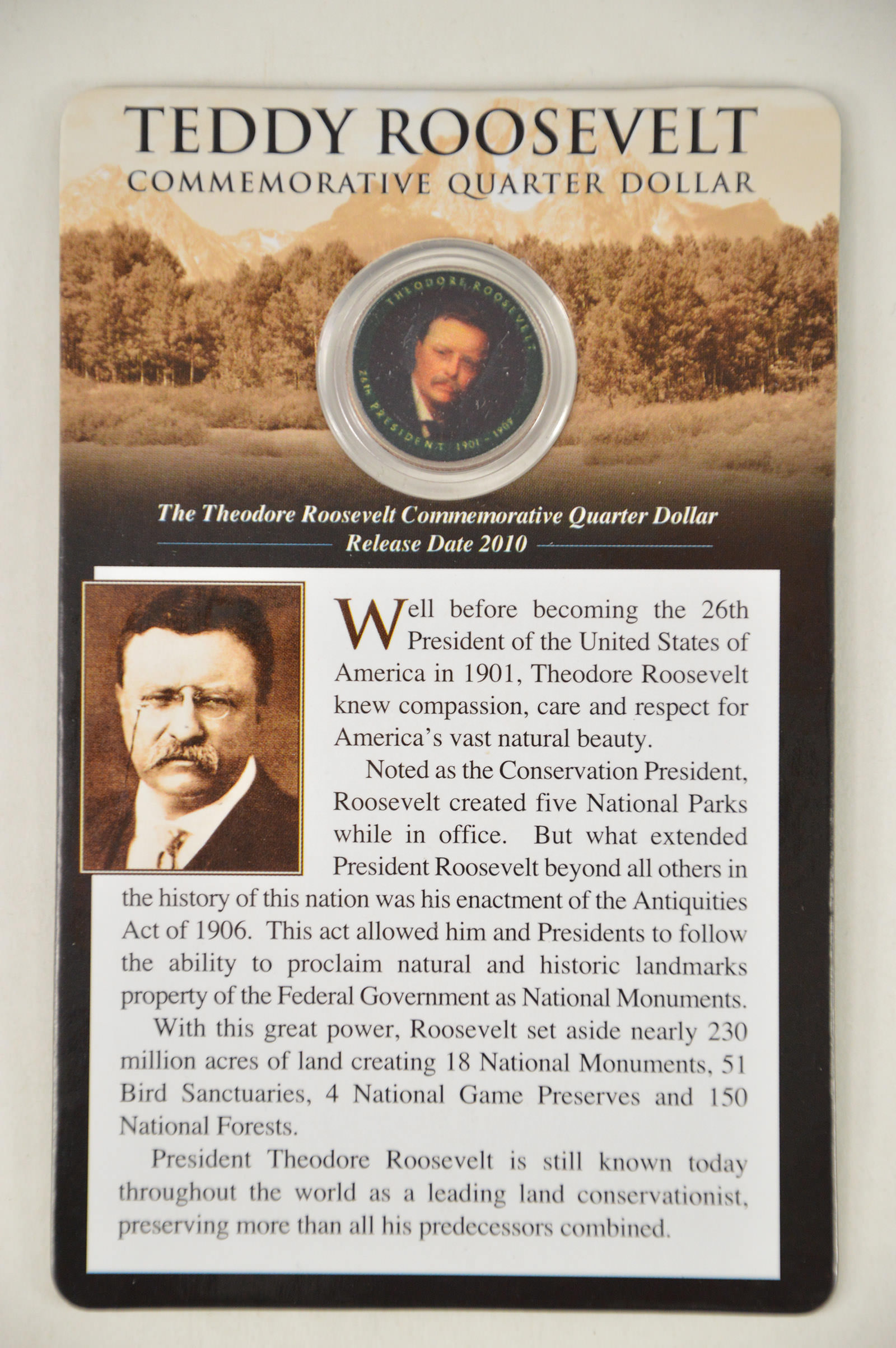 Historic Coin Collection - Teddy Roosevelt Colorized Yellowstone ...