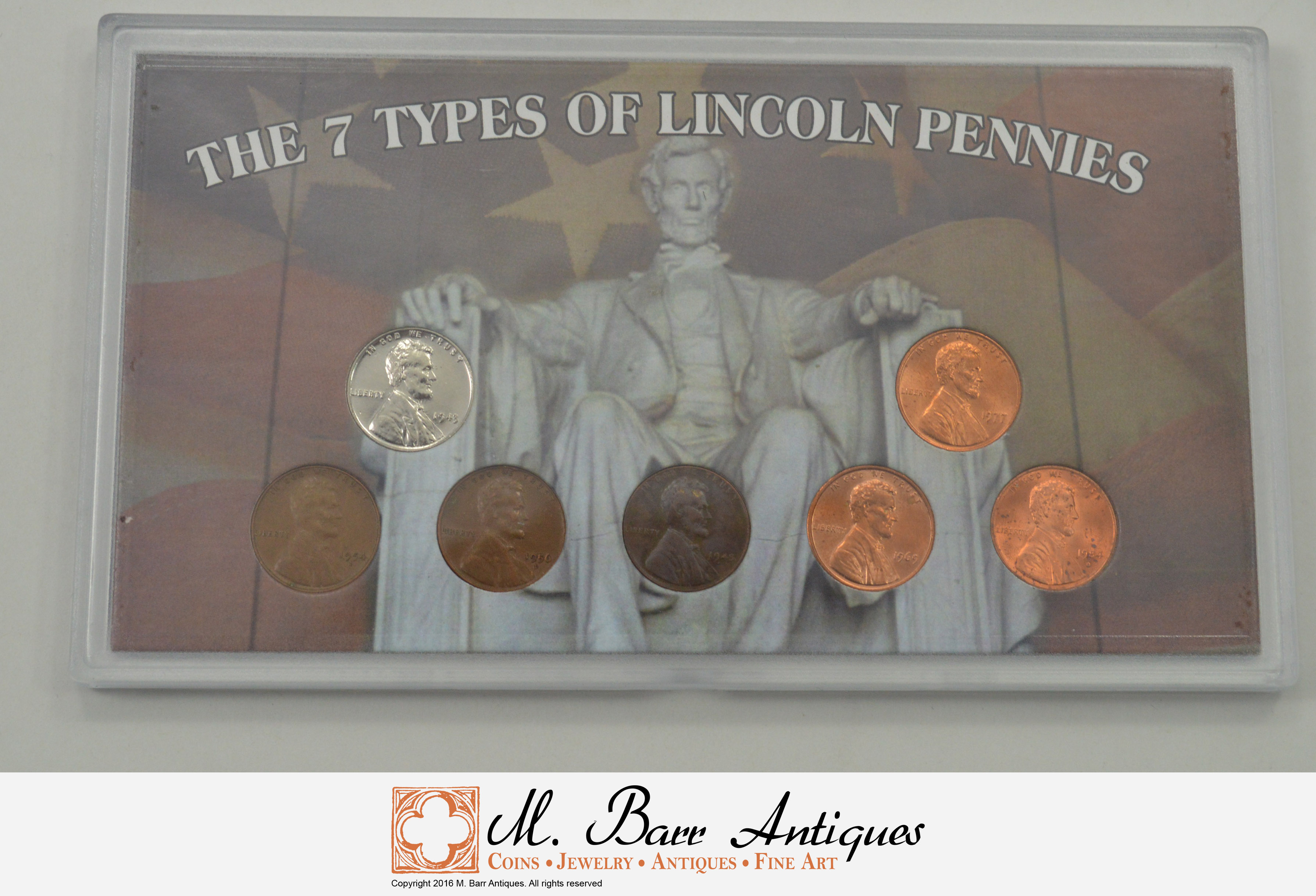 Historic Coin Collection - The 7 Types of Lincoln Pennies*** Nicely ...