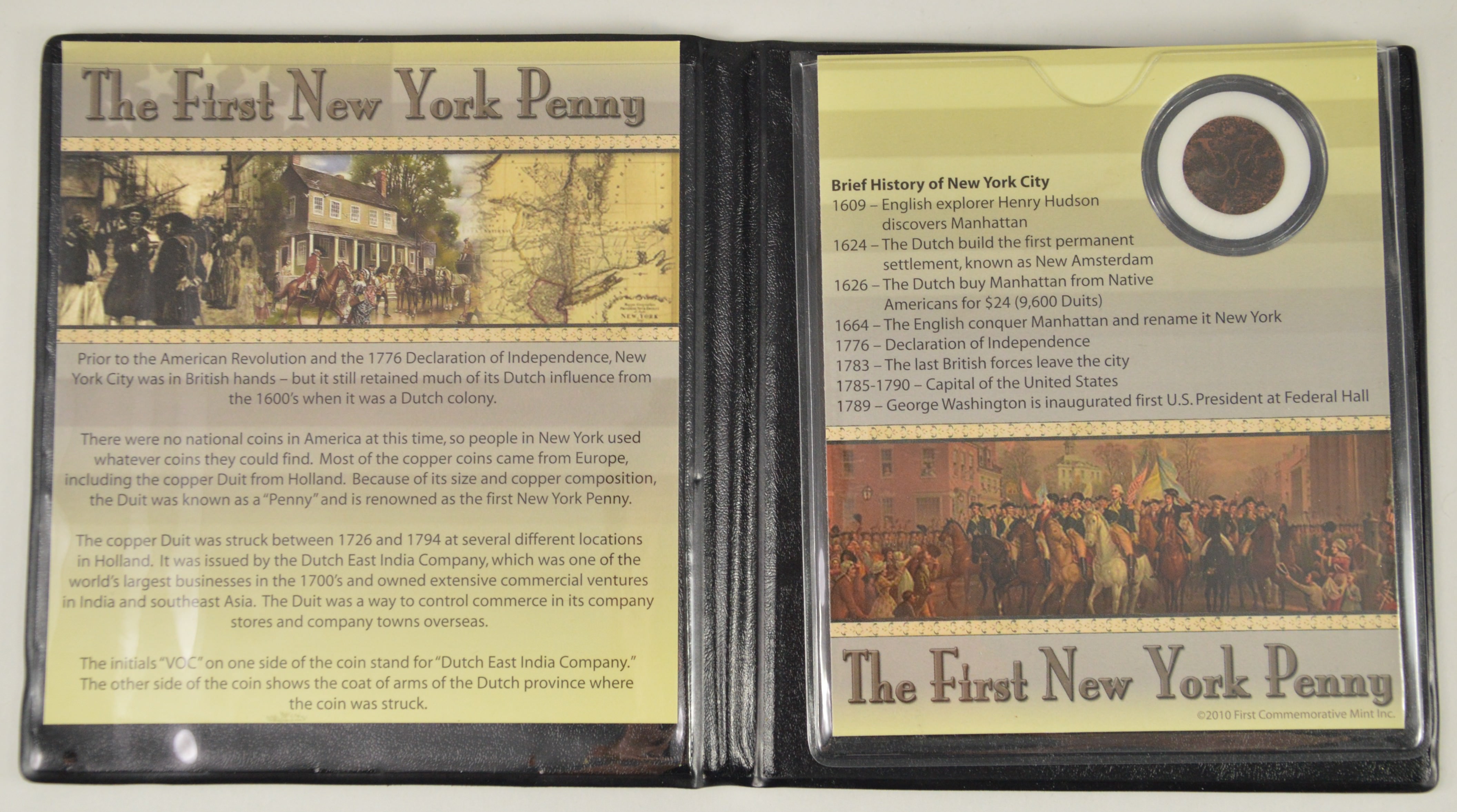 Historic Coin Collection - The First New York Penny Nicely Packed US ...