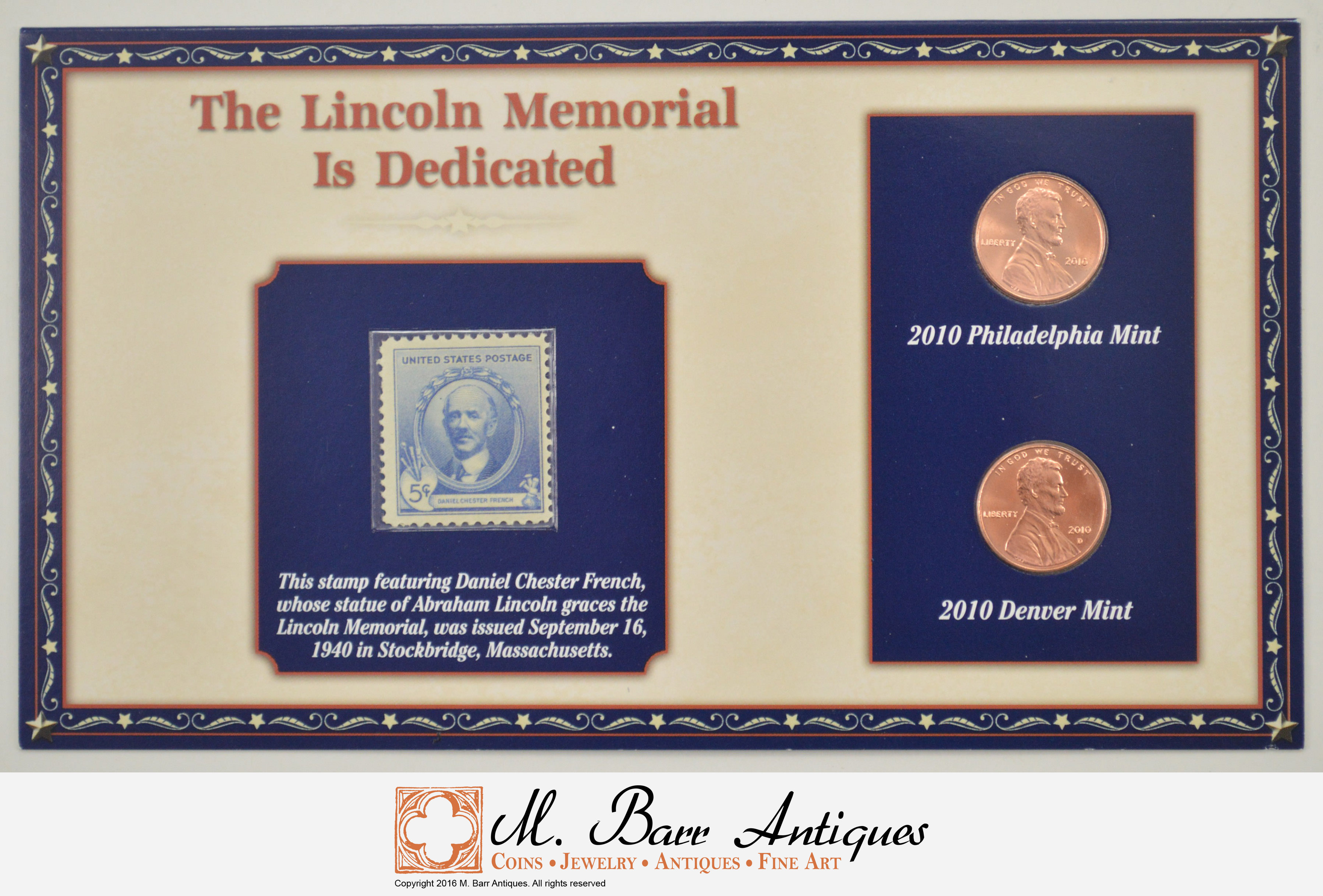Historic Coin Collection - The Lincoln Memorial Is Dedicated*** Nicely ...