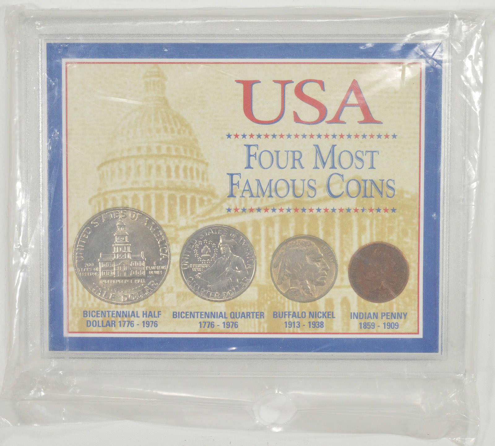 Historic Coin Collection - USA Four Most Famous Coins Nicely Packed US ...