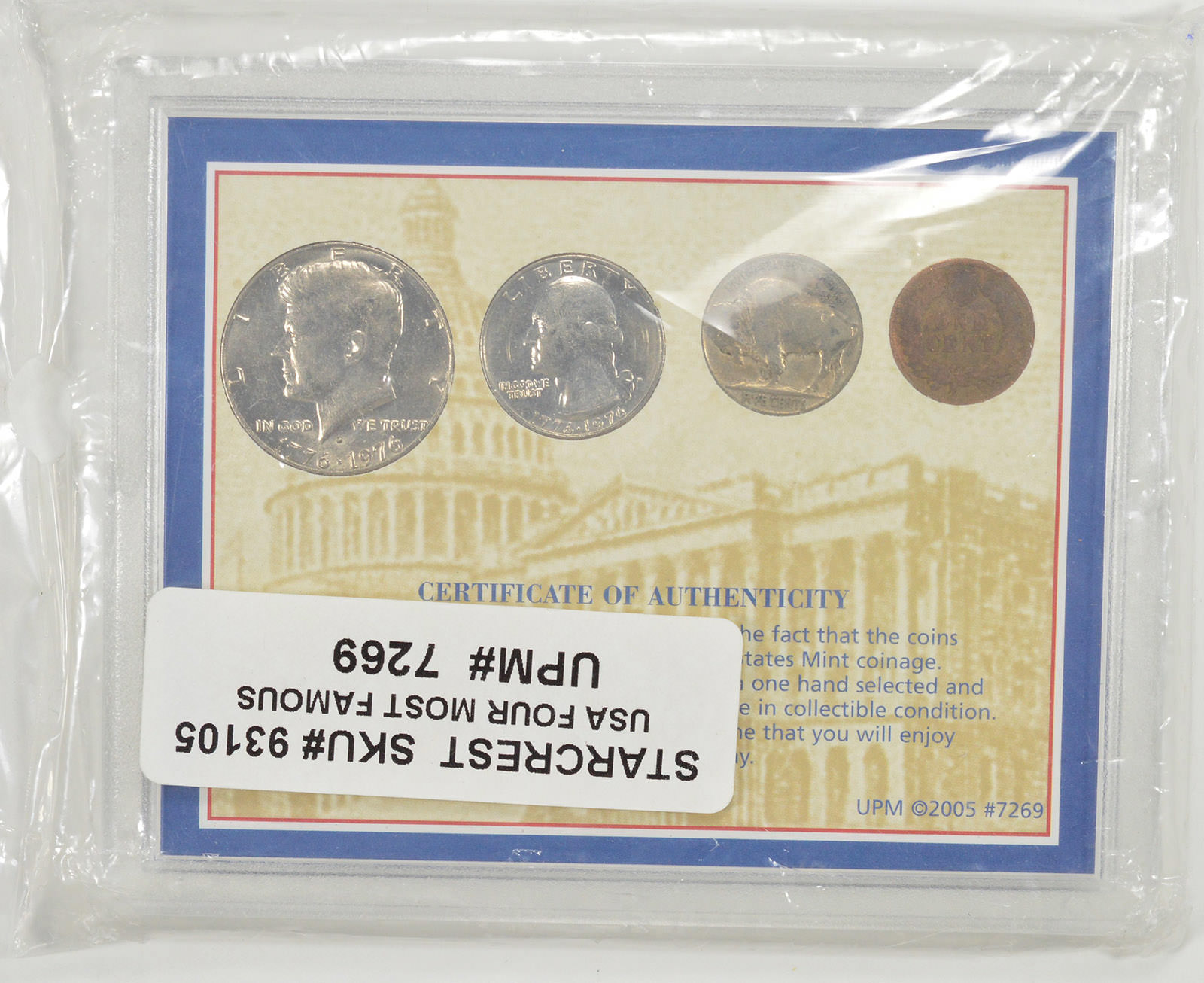 Historic Coin Collection - USA Four Most Famous Coins Nicely Packed US ...