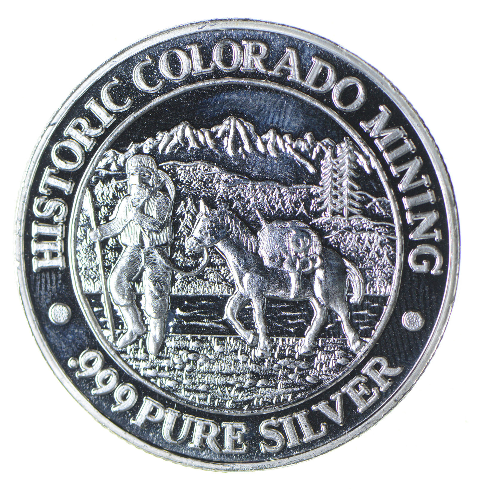 Historic Colorado Mining 20.4 Grams .999 Fine Silver Casino Token ...
