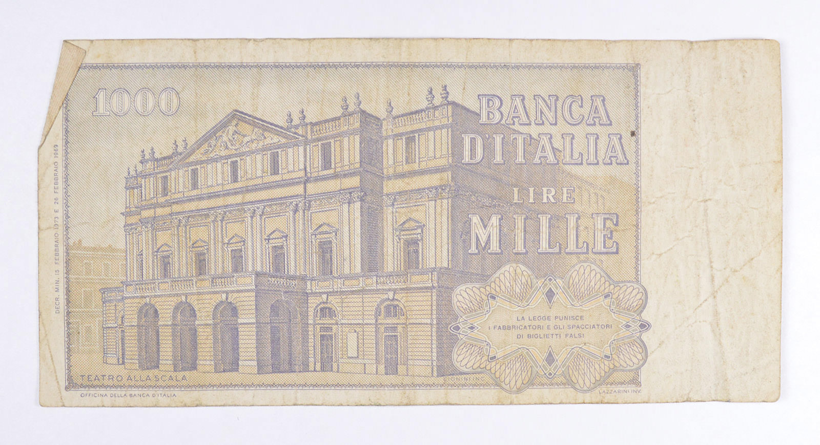 Historic Italian Paper Money Currency - Interesting Note From Italy ...