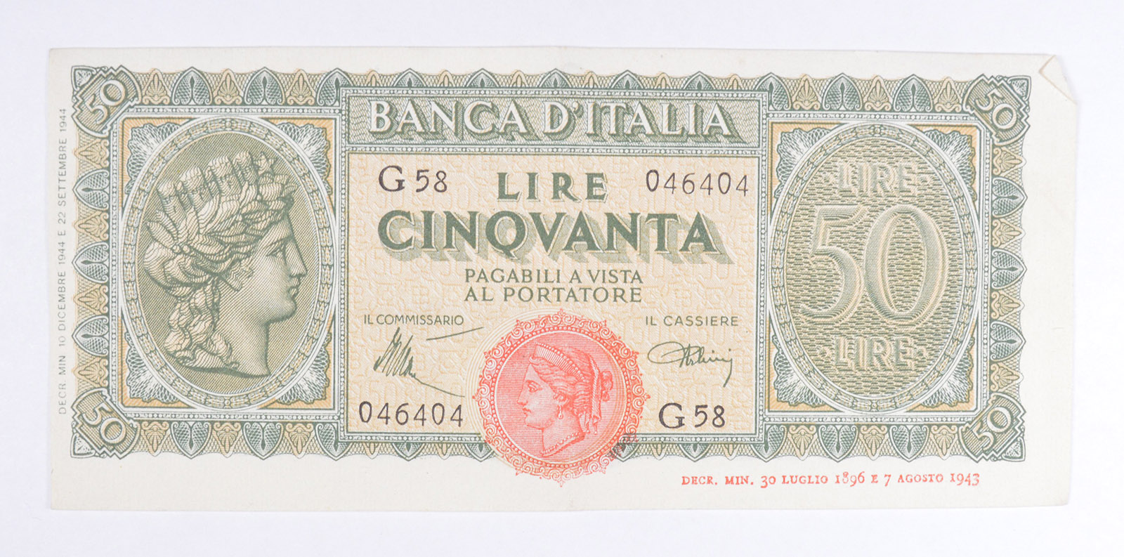 Historic Italian Paper Money Currency - Interesting Note from Italy ...