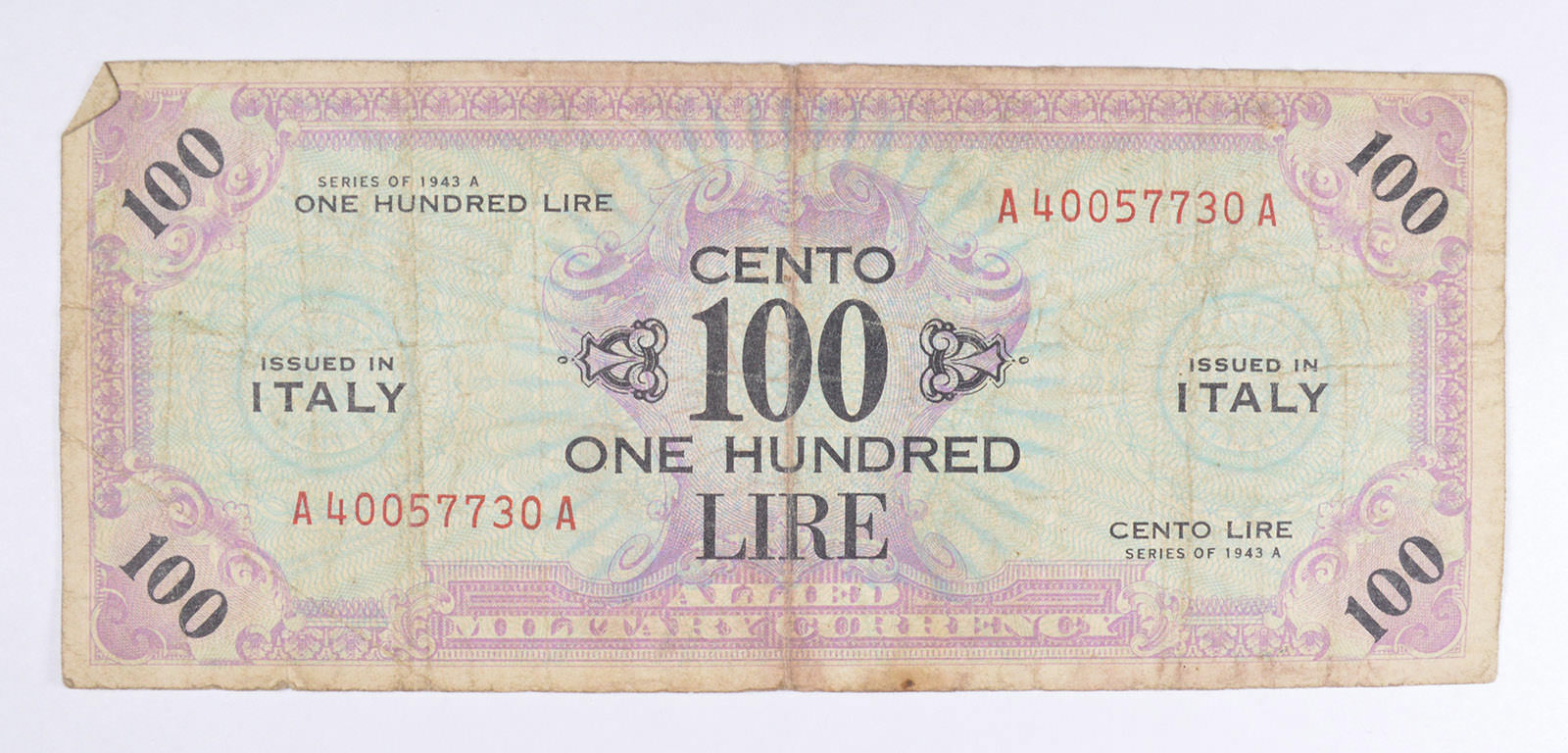 Historic Italian Paper Money Currency - Interesting Note from Italy ...