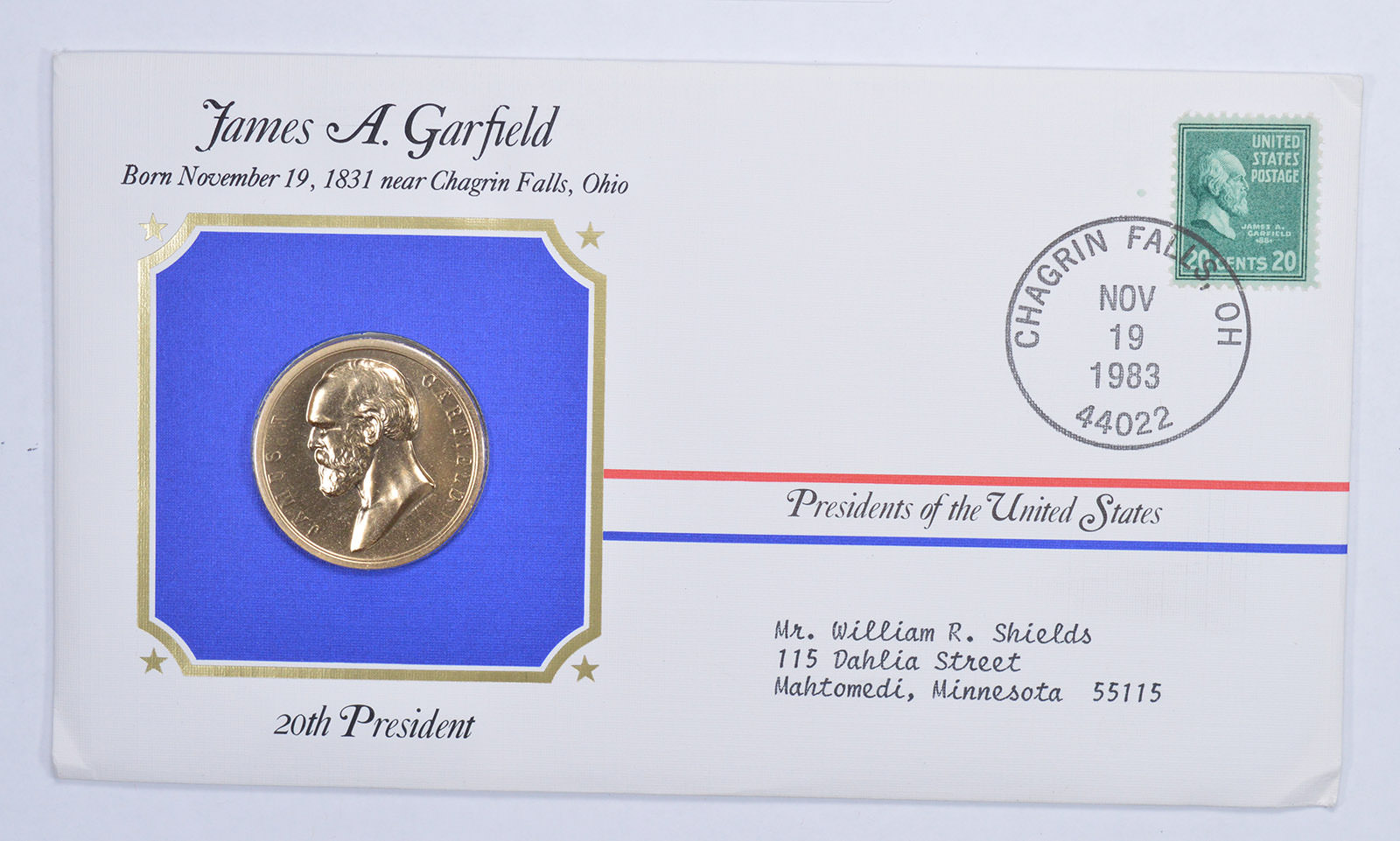 Historic - Presidents of the United States James A. Garfield Medal ...