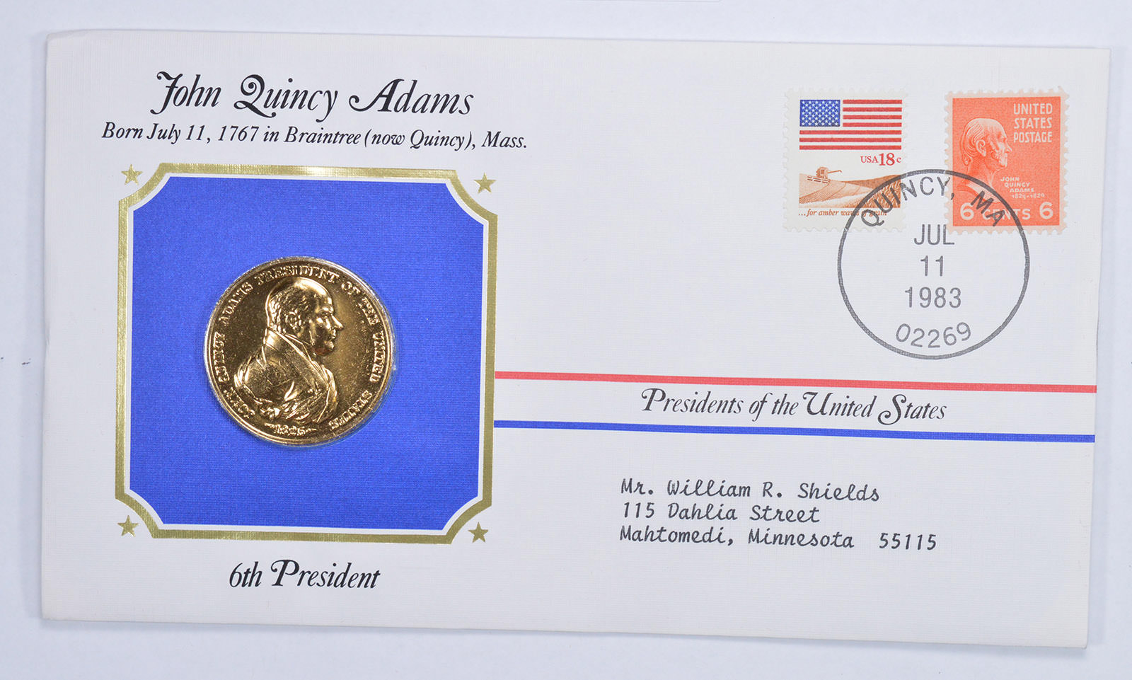 Historic - Presidents of the United States John Quincy Adams Medal ...