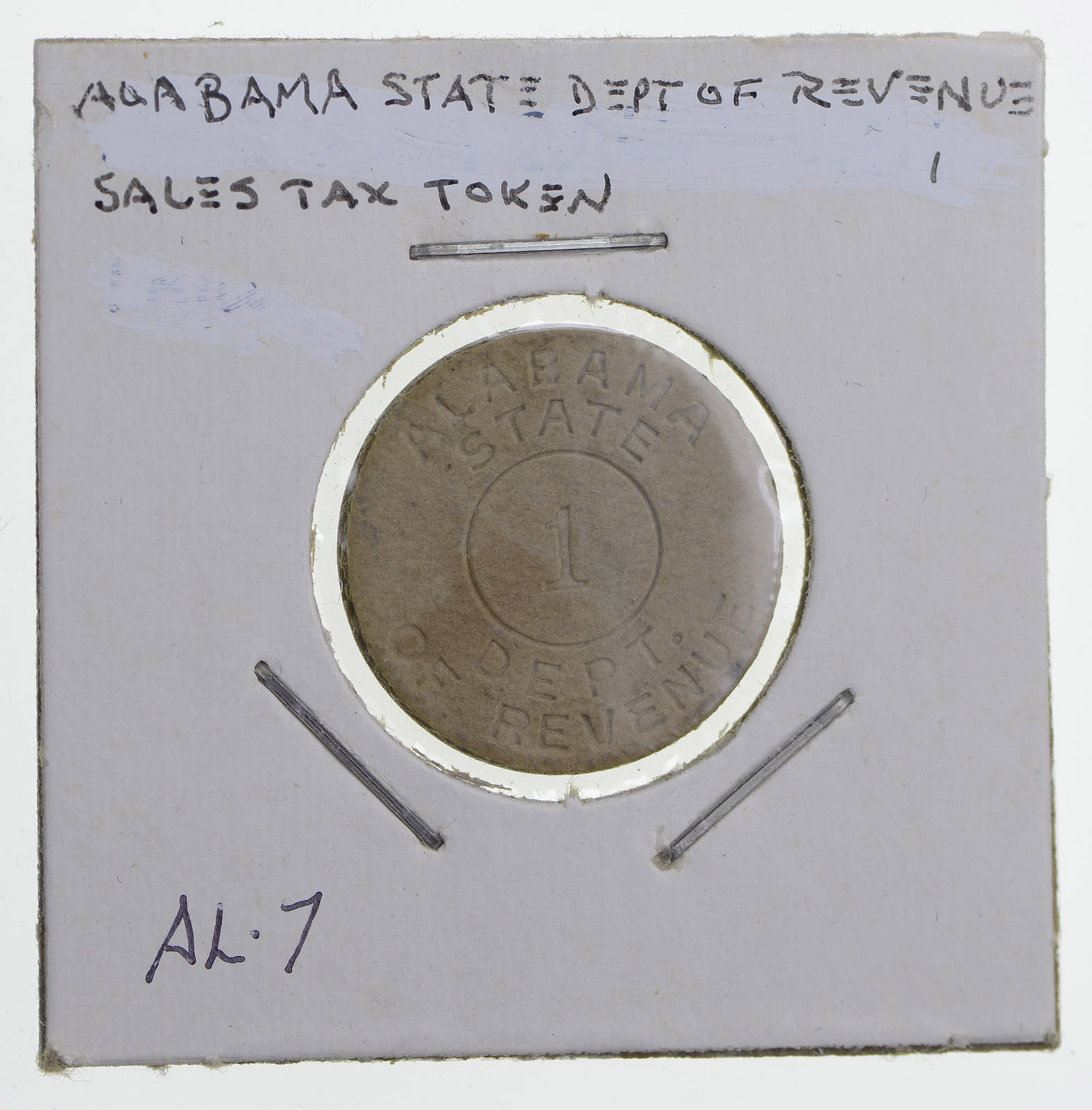 Historic - United States Tax Token - Alabama State Department of ...