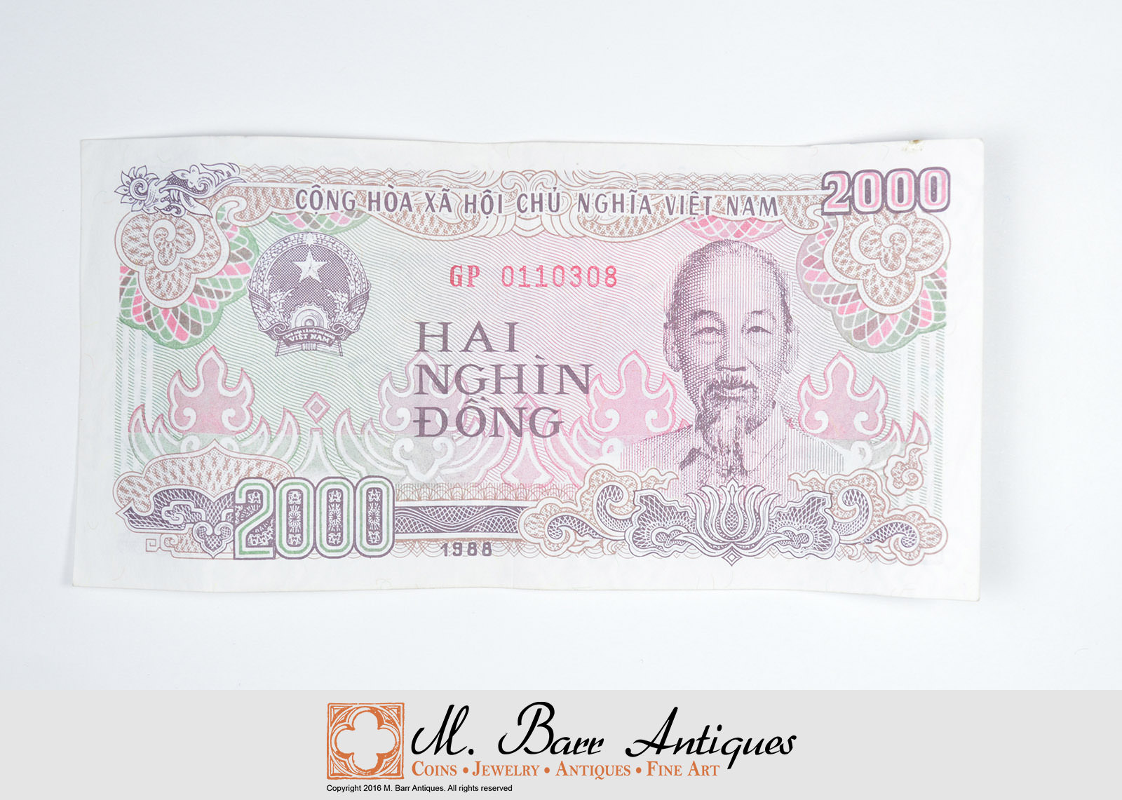 Historic Vietnam Currency Note - Great History | Property Room