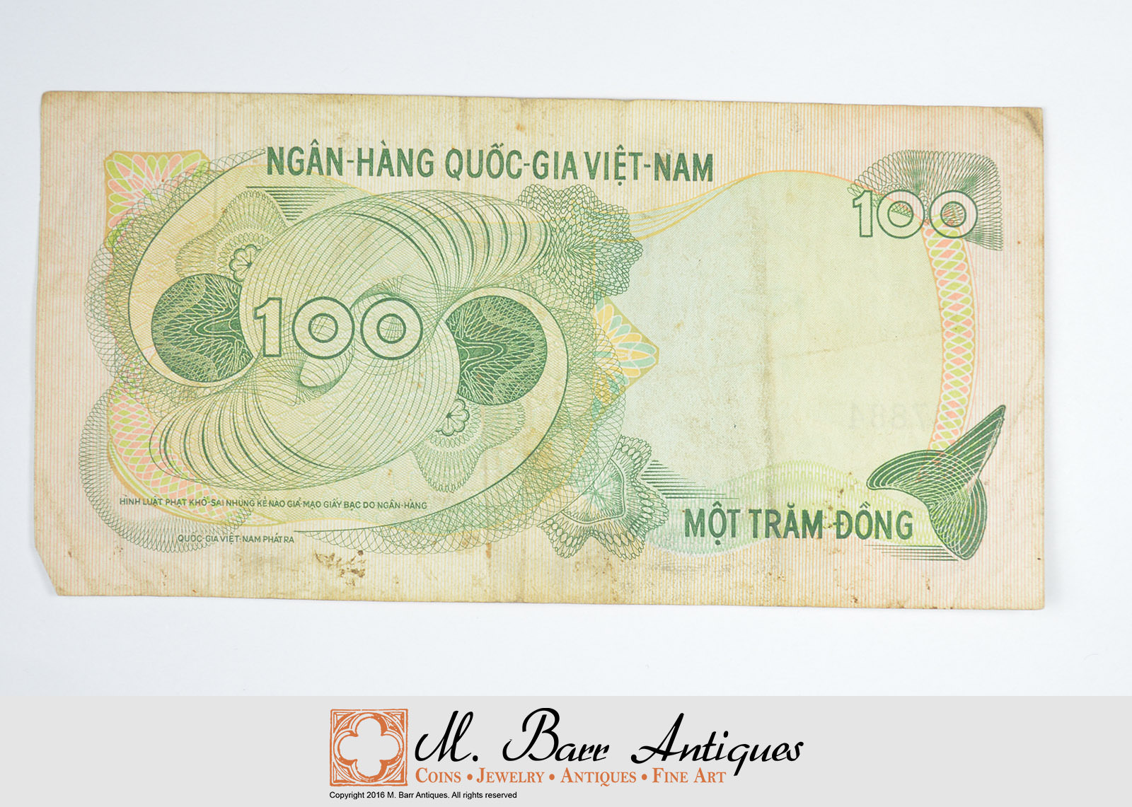 Historic Vietnam Currency Note - Great History | Property Room